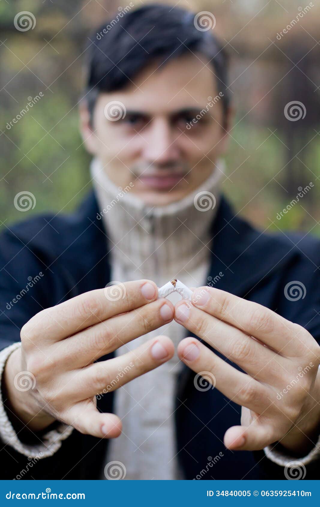 Einde het roken stock afbeelding. Image of zorg, sigaar - 34840005