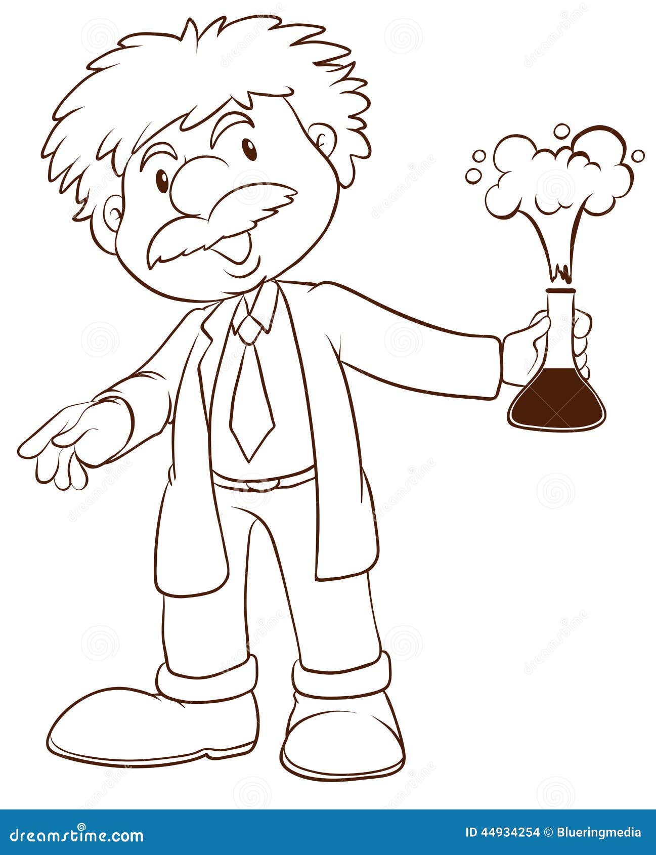 Eine Einfache Skizze Eines Wissenschaftlers Vektor Abbildung ...
