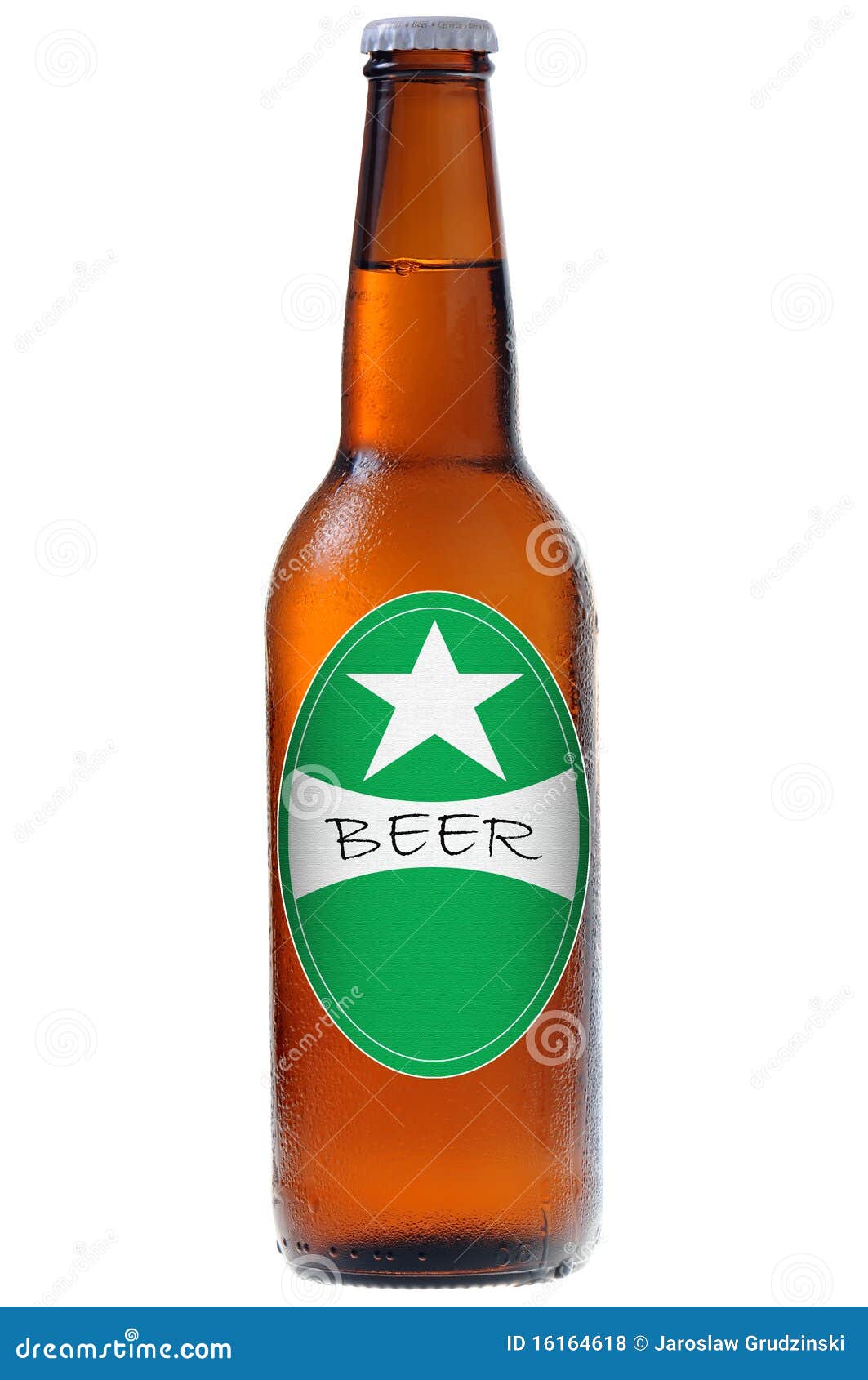 Eine Flasche Bier stockfoto. Bild von hintergrund, voll - 16164618