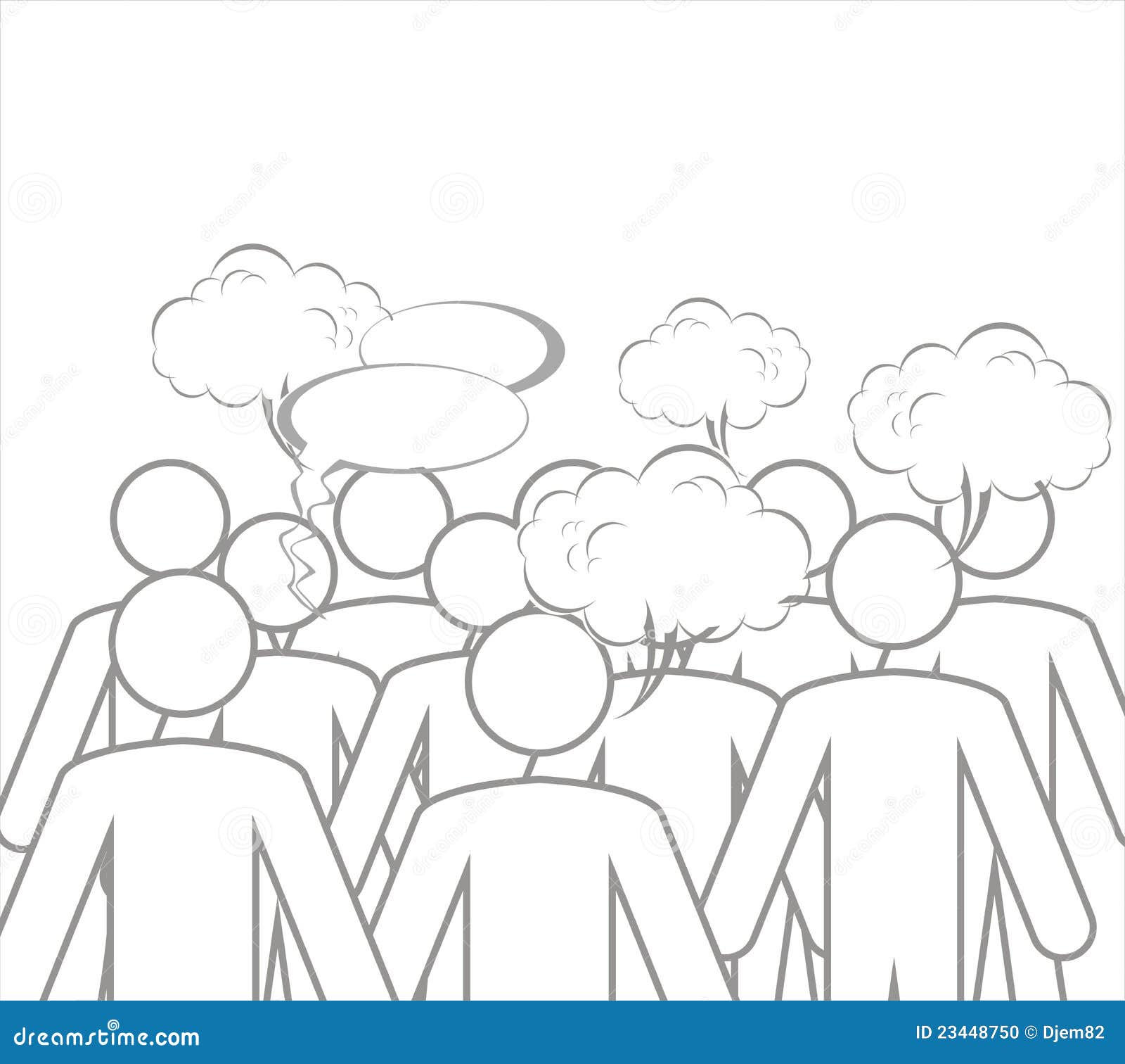 Eine Gruppe Hat Eine Diskussion Stock Abbildung - Illustration von ...