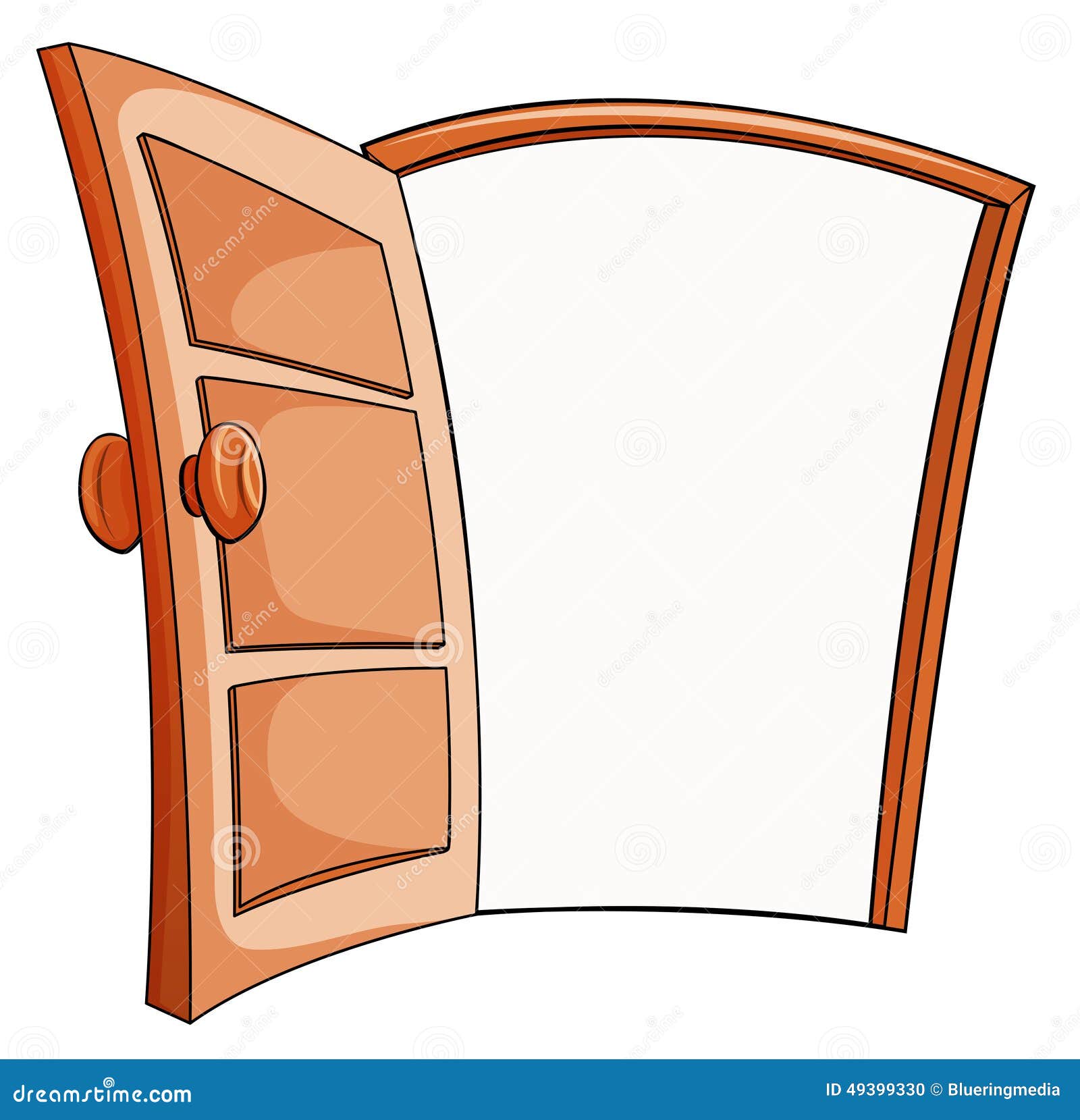 Eine Offene Tür Vektor Abbildung - Bild: 49399330