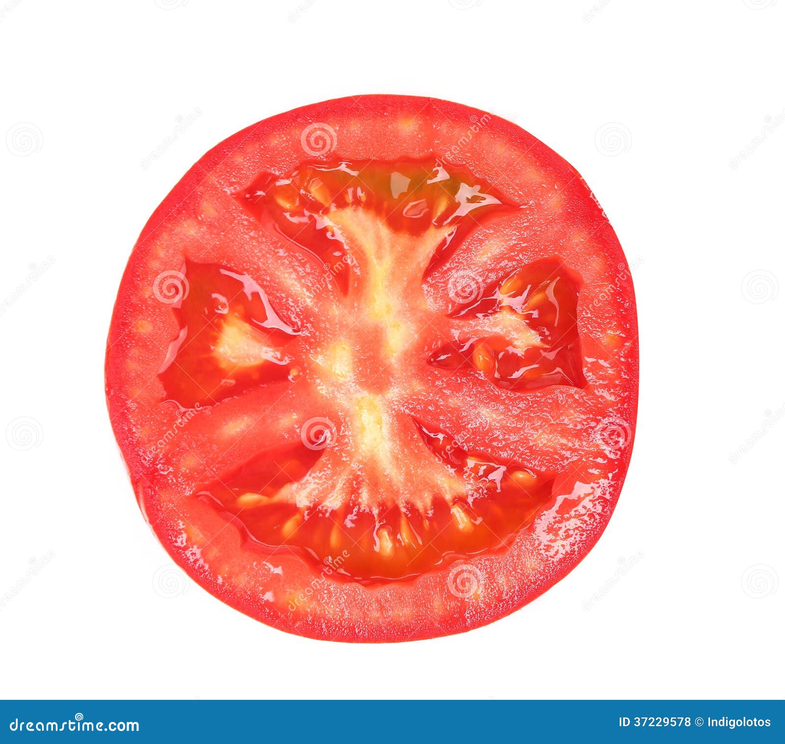 Eine Scheibe reife Tomate stockfoto. Bild von frucht - 37229578