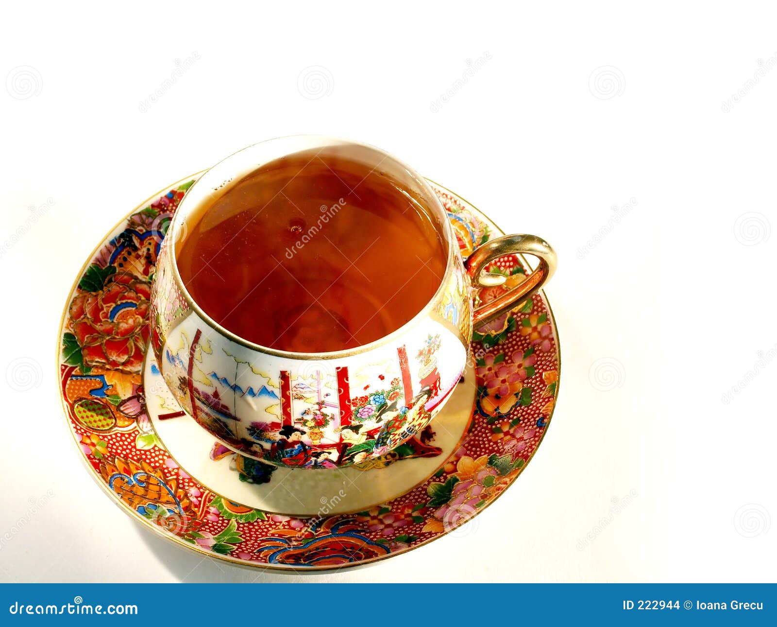 Eine Tasse Tee stockfoto. Bild von garten, becher, tatami - 222944