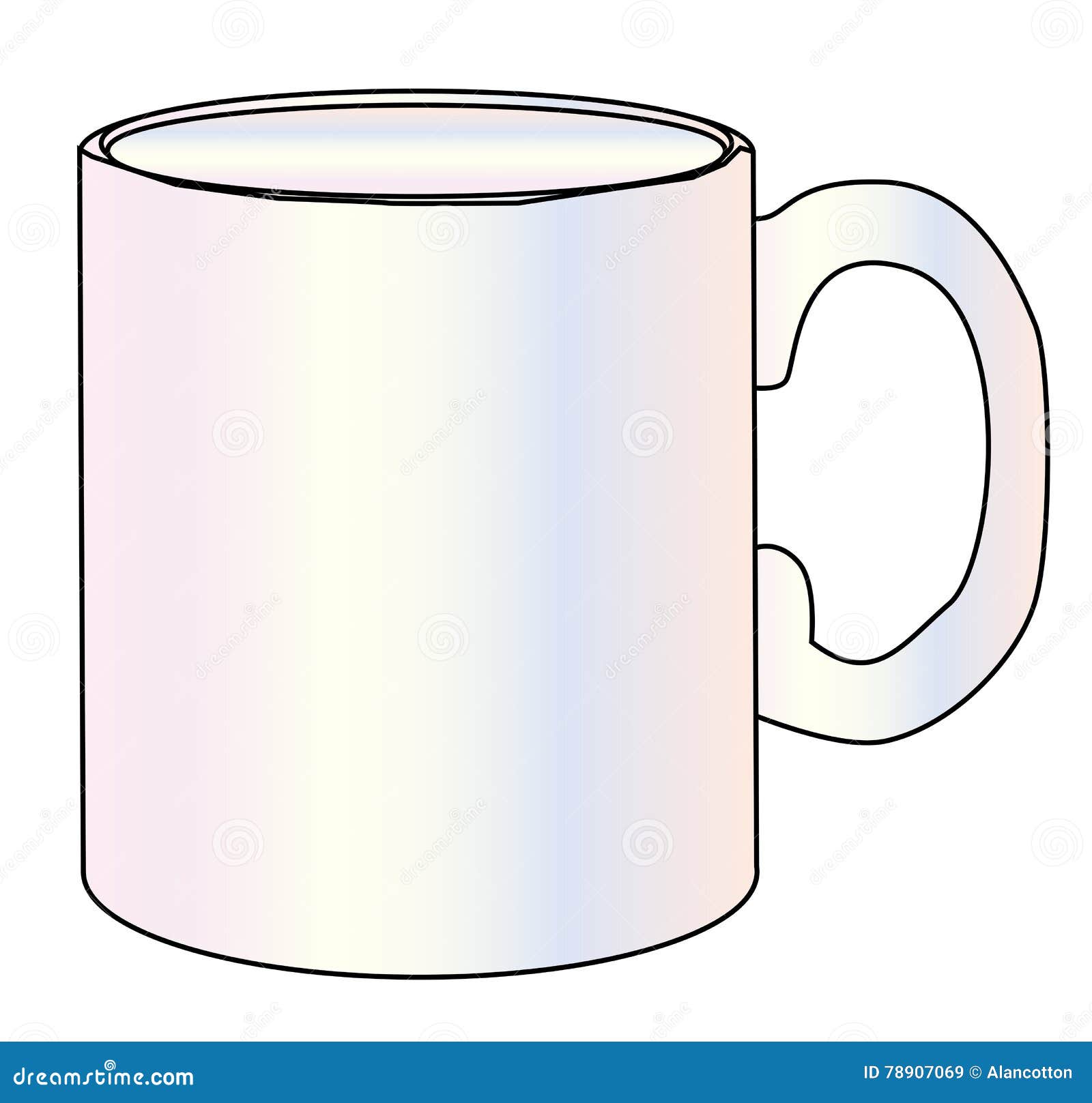 Einfache Becher-Skizze vektor abbildung. Illustration von kunst - 78907069