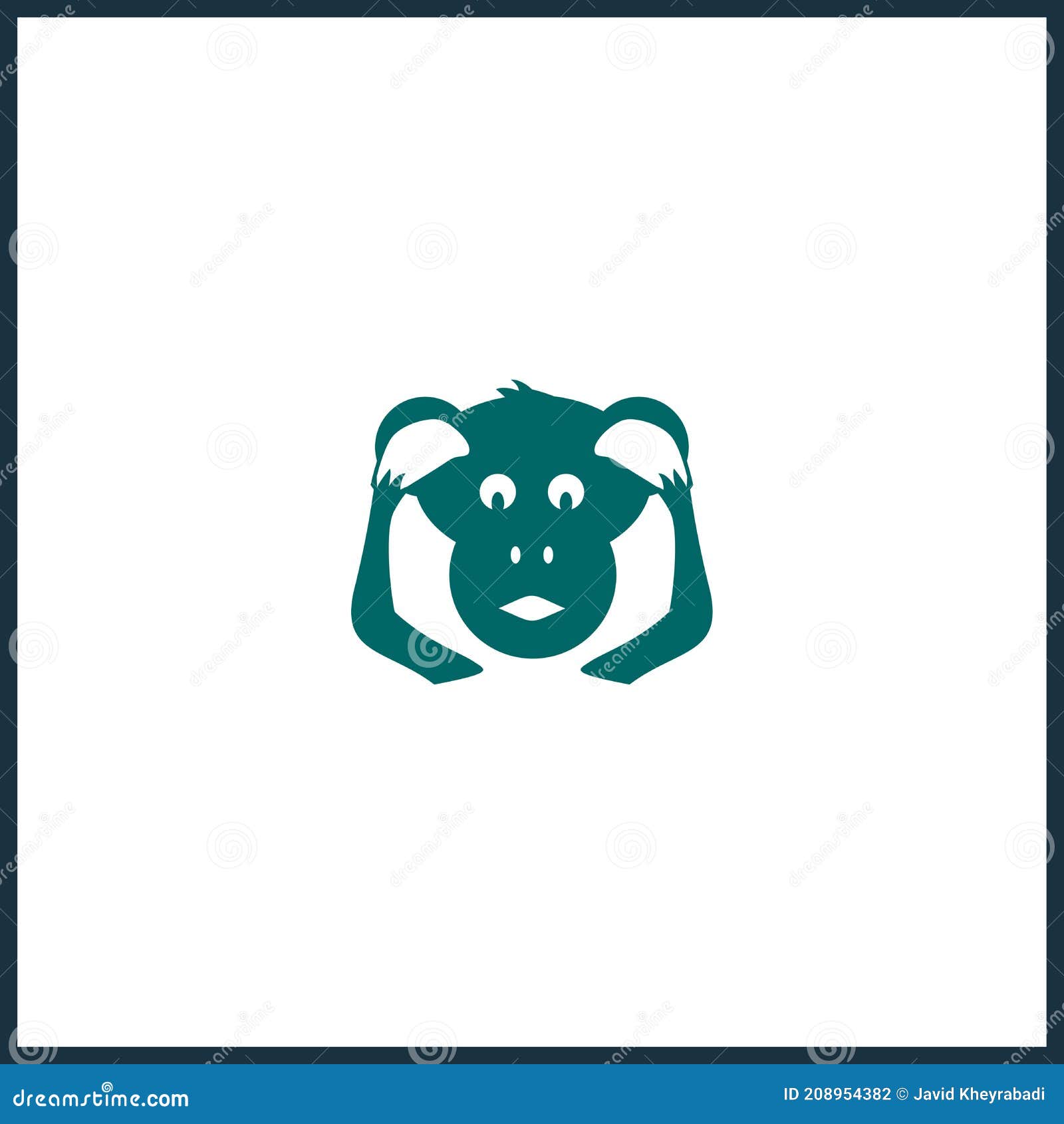 Einfache Symbol Des Affeikonenvektorikonen-Affen Stock Abbildung ...