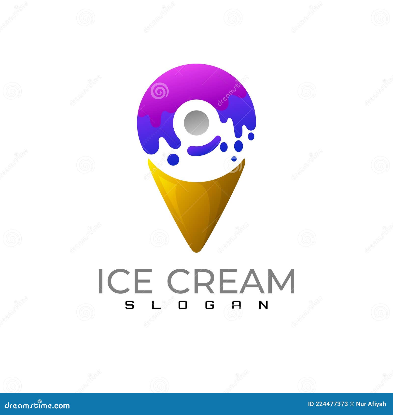 Einfacher Eis-Logo-Vektor vektor abbildung. Illustration von kalt ...