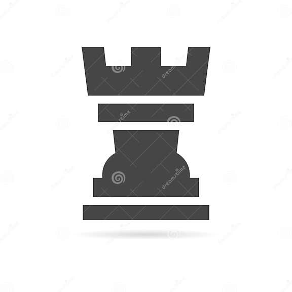 Einfacher Ikone Schach-Turm Vektor Abbildung - Illustration von einheit ...