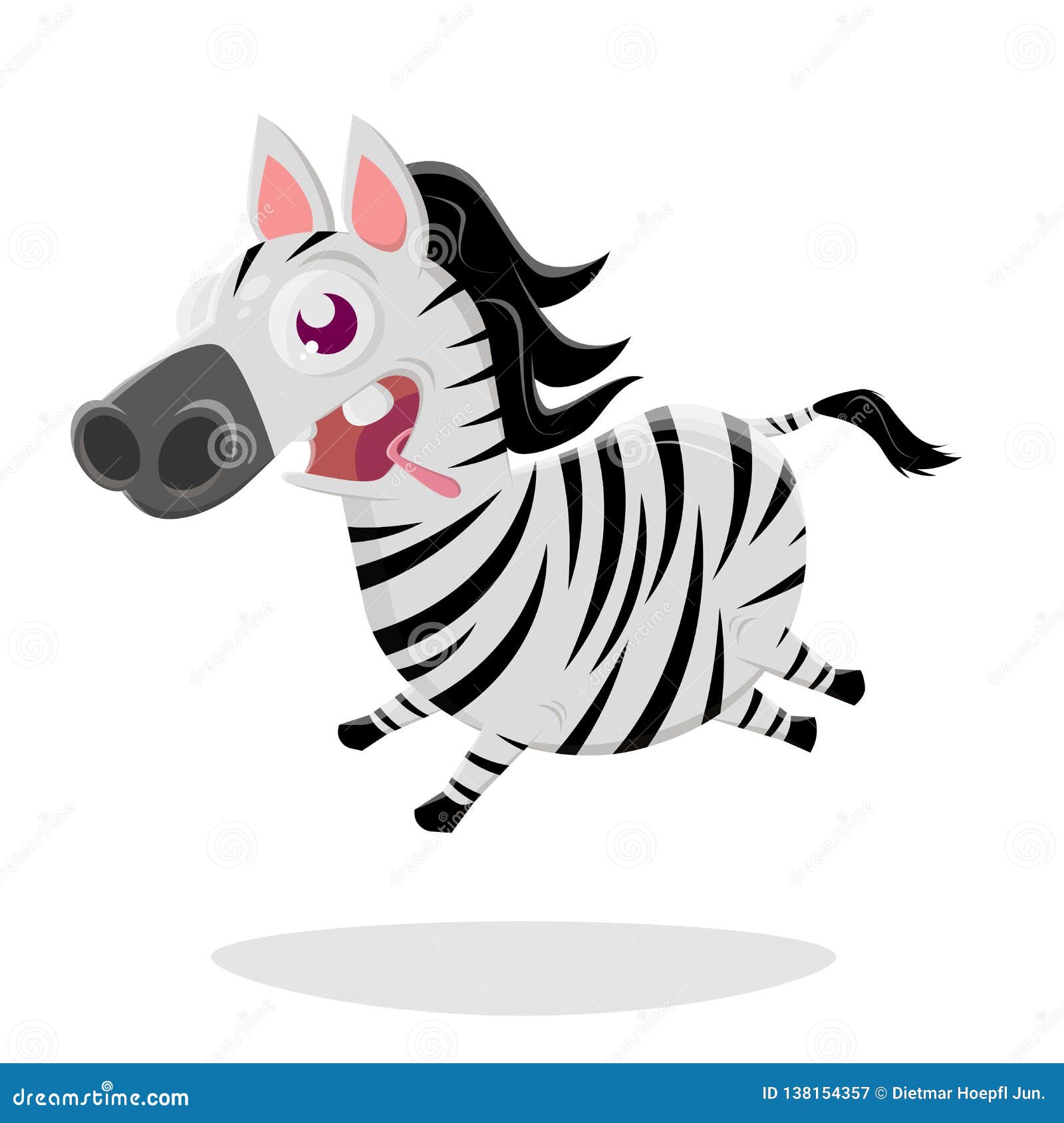 Funny Zebra Cartoon Illustration Stock Vector - Illustration of white ...