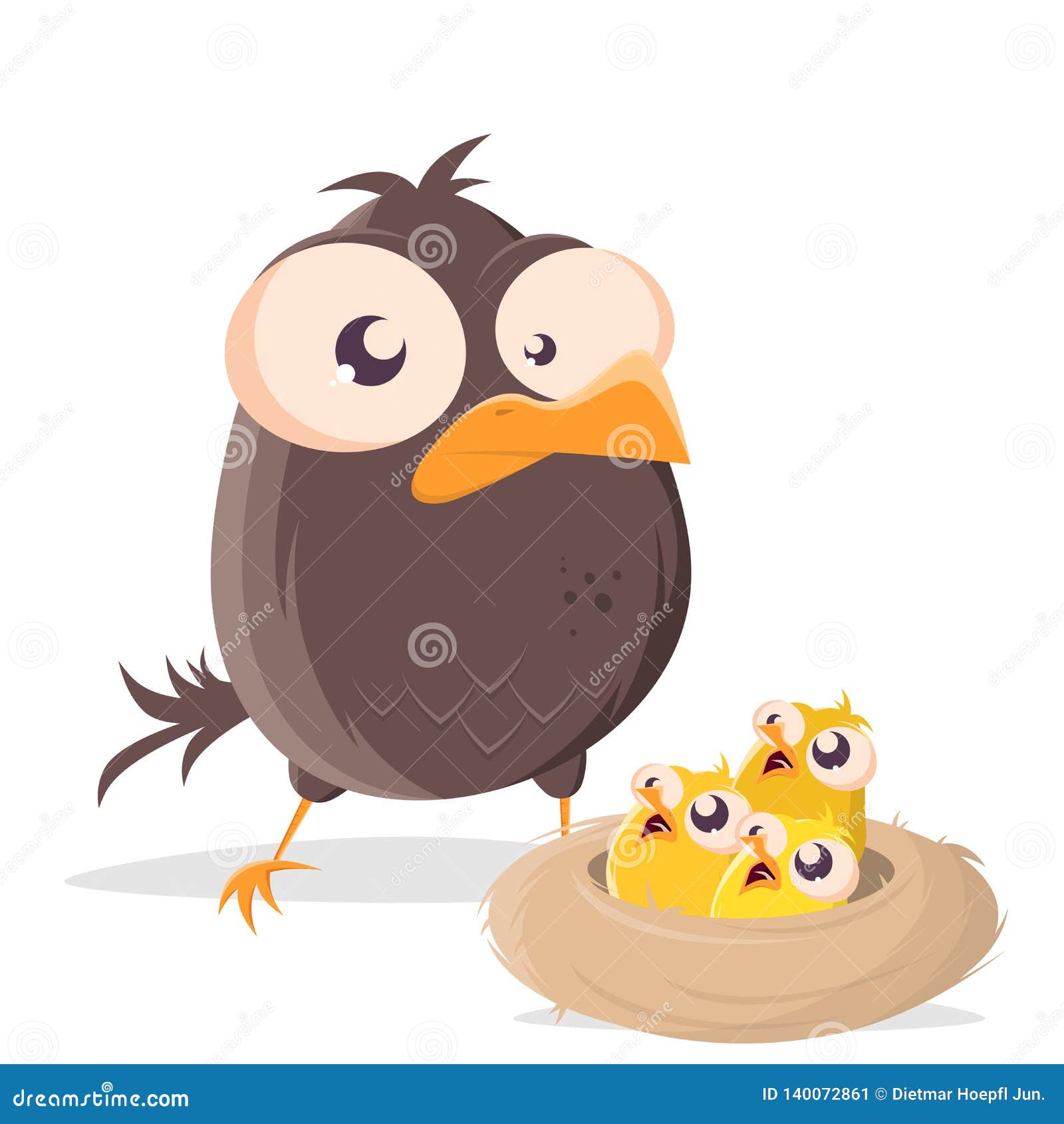 Cartoon Bird Hungry Stock Illustrations – 259 Cartoon Bird Hungry Stock ...