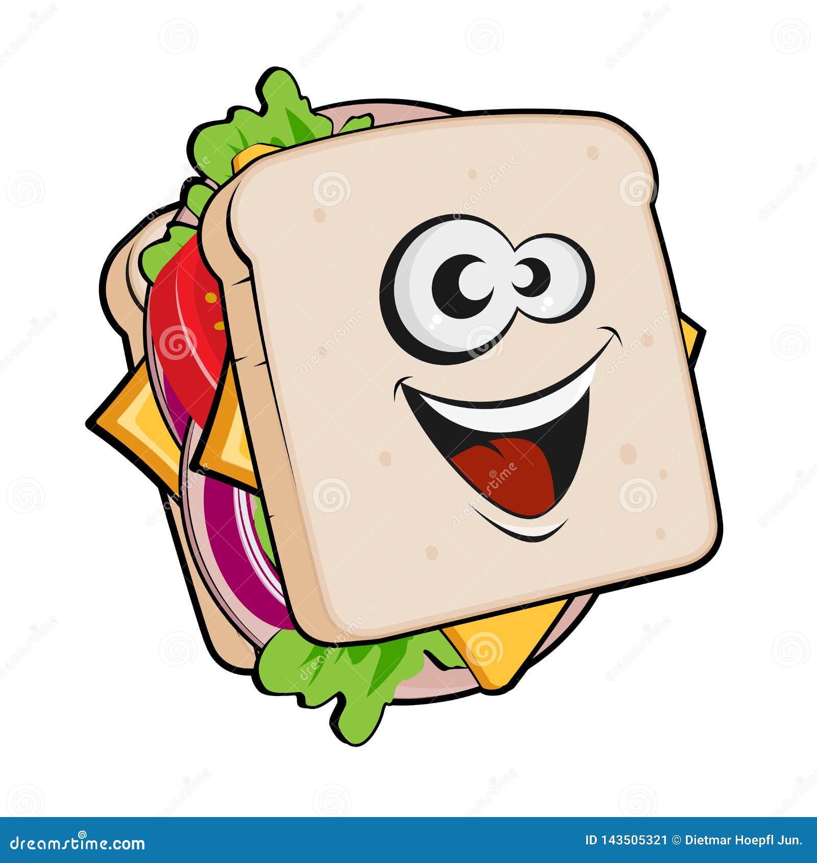 Cartoon Sandwich Vector Illustration | CartoonDealer.com #9123614