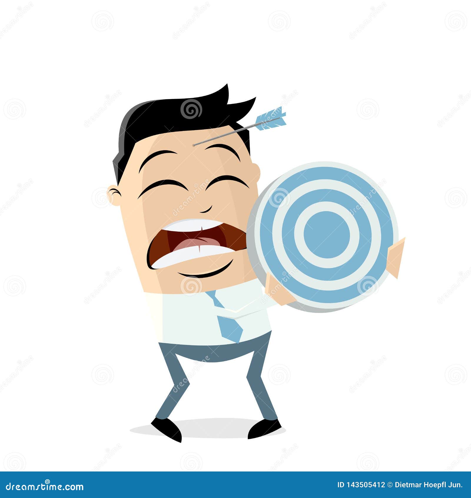 Target Holding Cartoon Man Got Hit by an Arrow Stock Vector ...