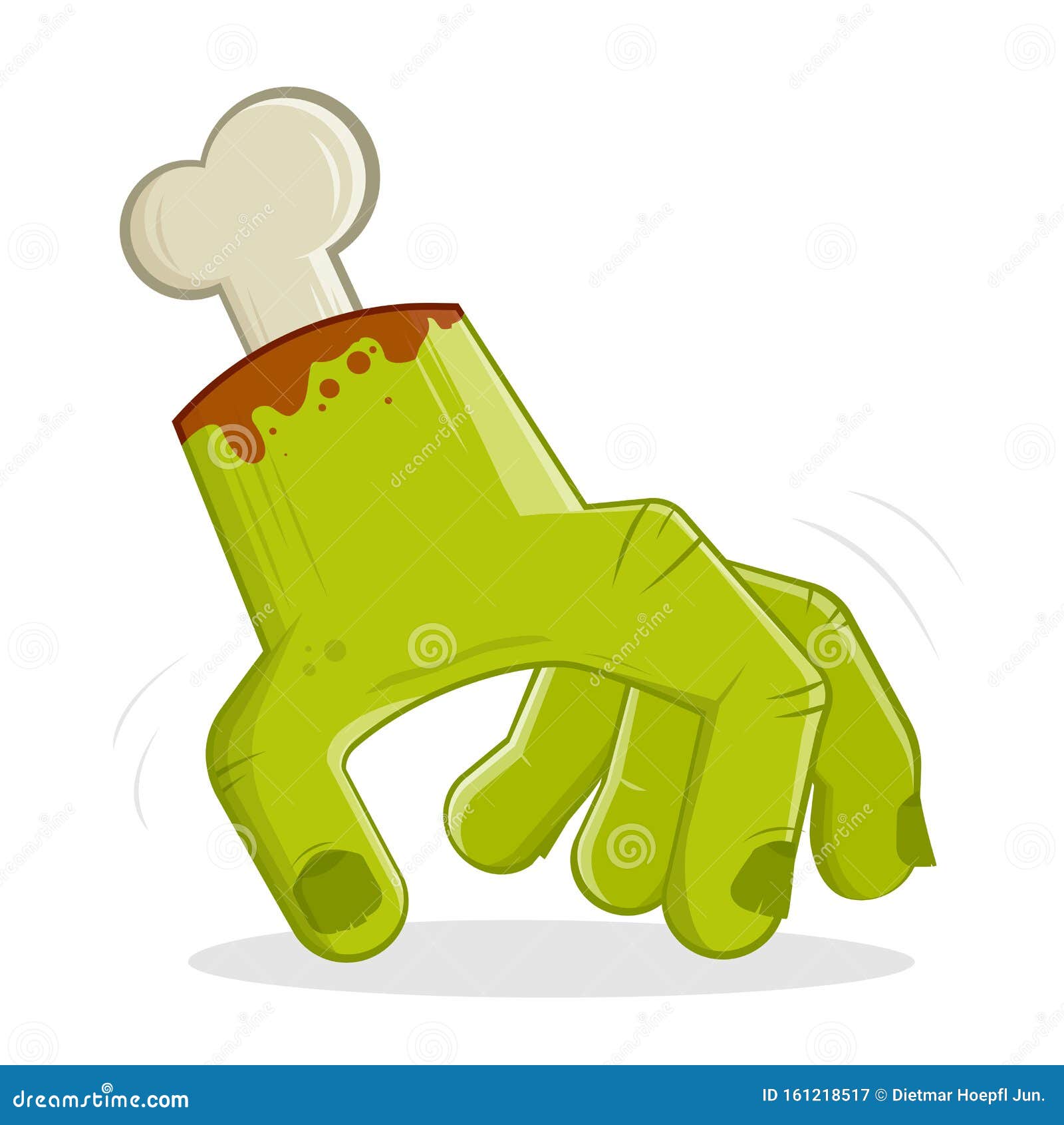 Cartoon Illustration of a Creepy Walking Hand Stock Illustration ...
