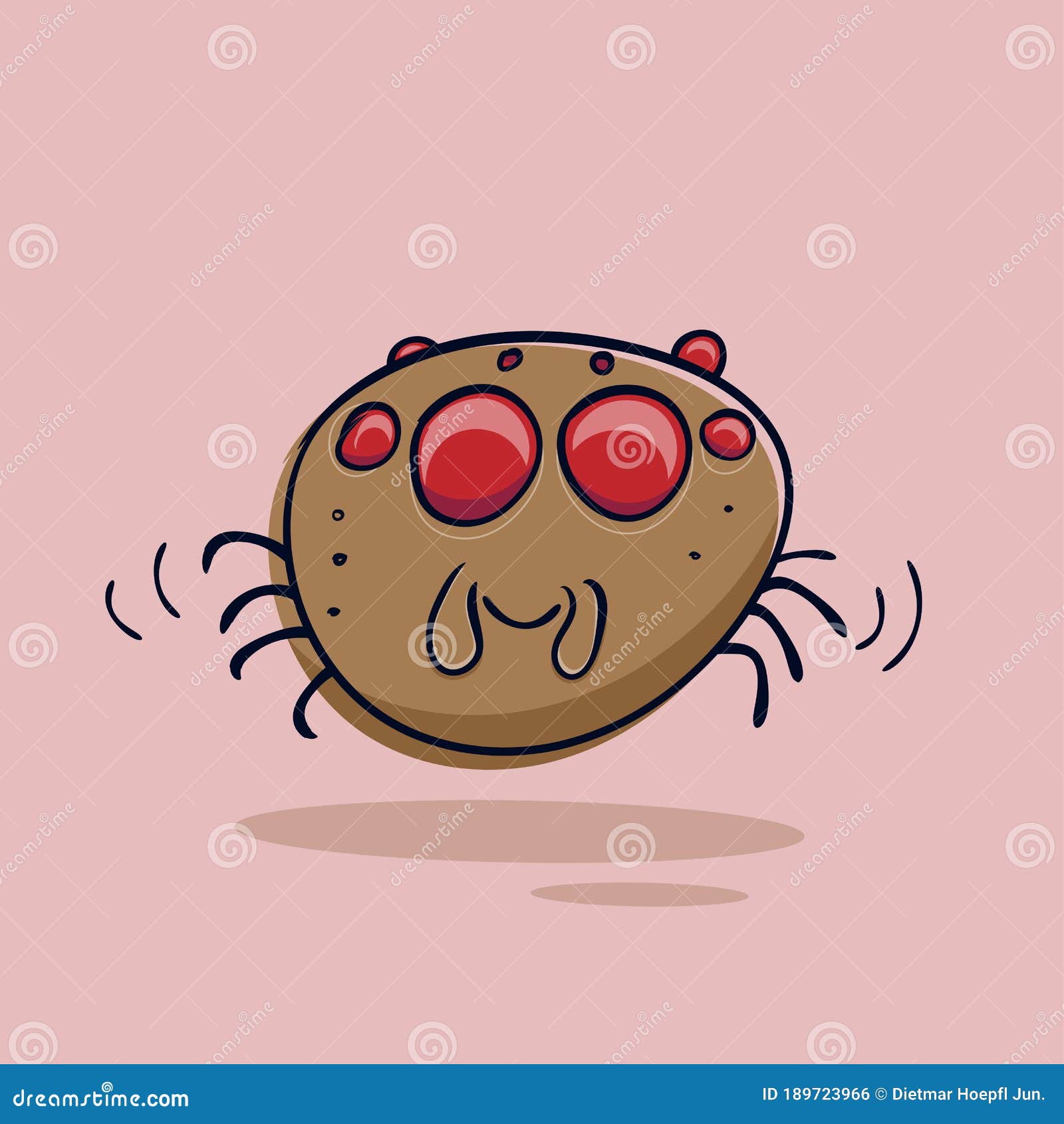 Funny Jumping Spider Cartoon Illustration Stock Vector - Illustration ...