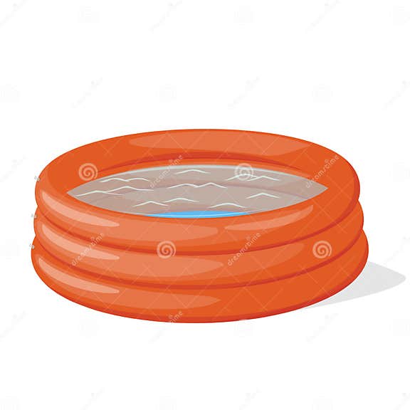 Cartoon Illustration of a Paddling Pool Stock Vector - Illustration of ...