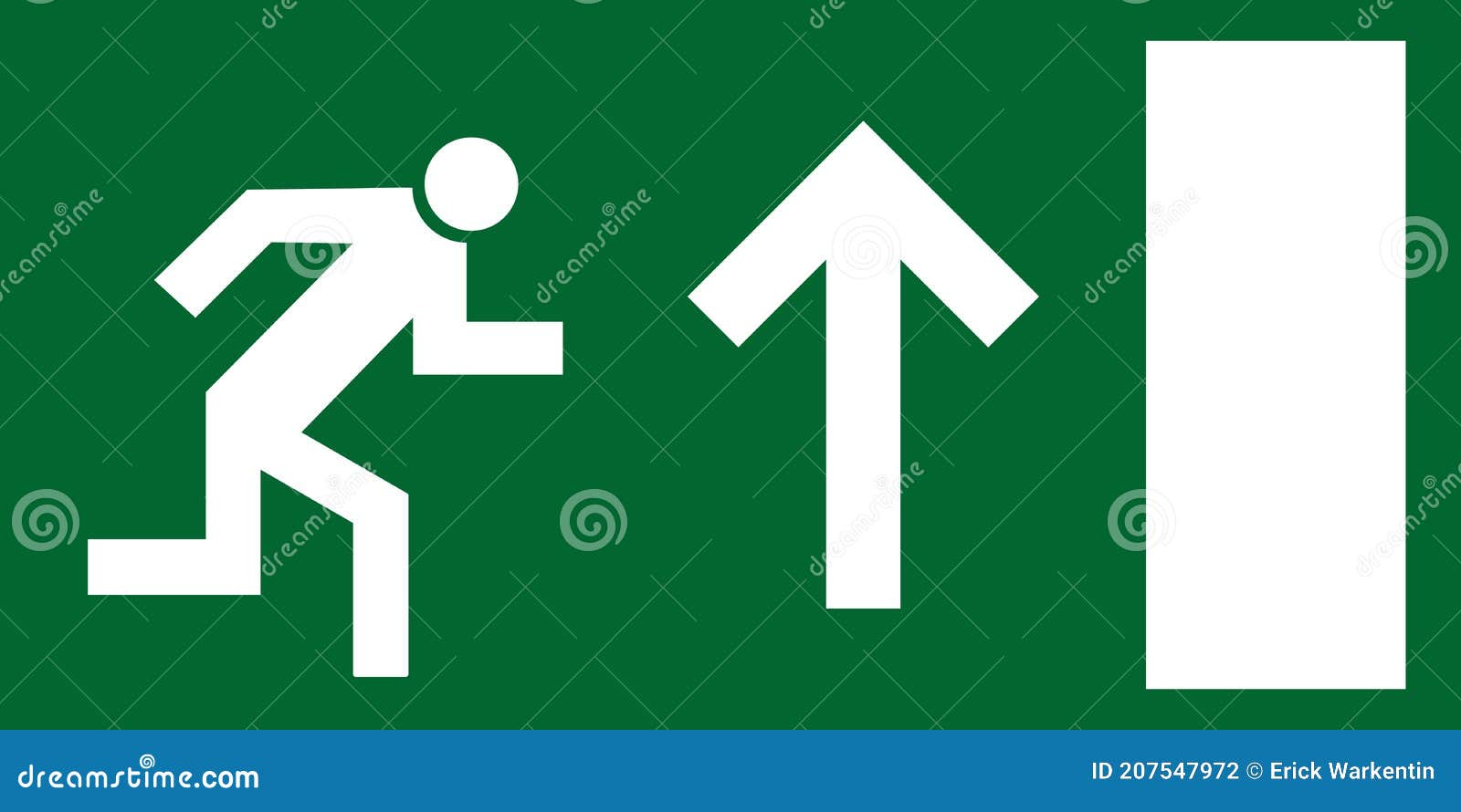 Emergency Exit Route Sign Symbol Green Vector Stock Vector ...
