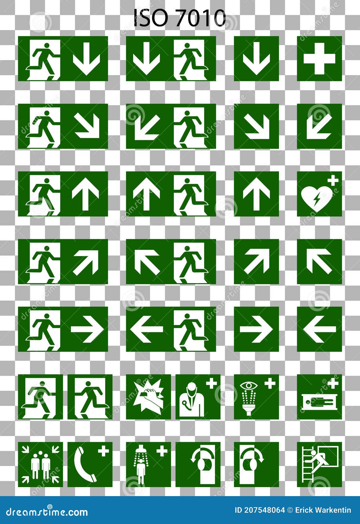 ISO 7010 SIGN WARNING SET SYMBOL SAFETY Vector Illustration ...