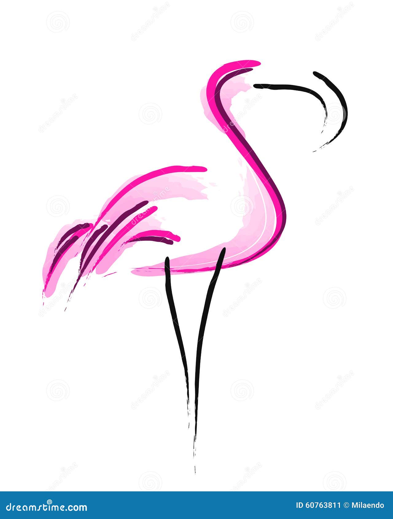 Einfaches Symbol Der Flamingos Vektor Abbildung - Illustration von ...