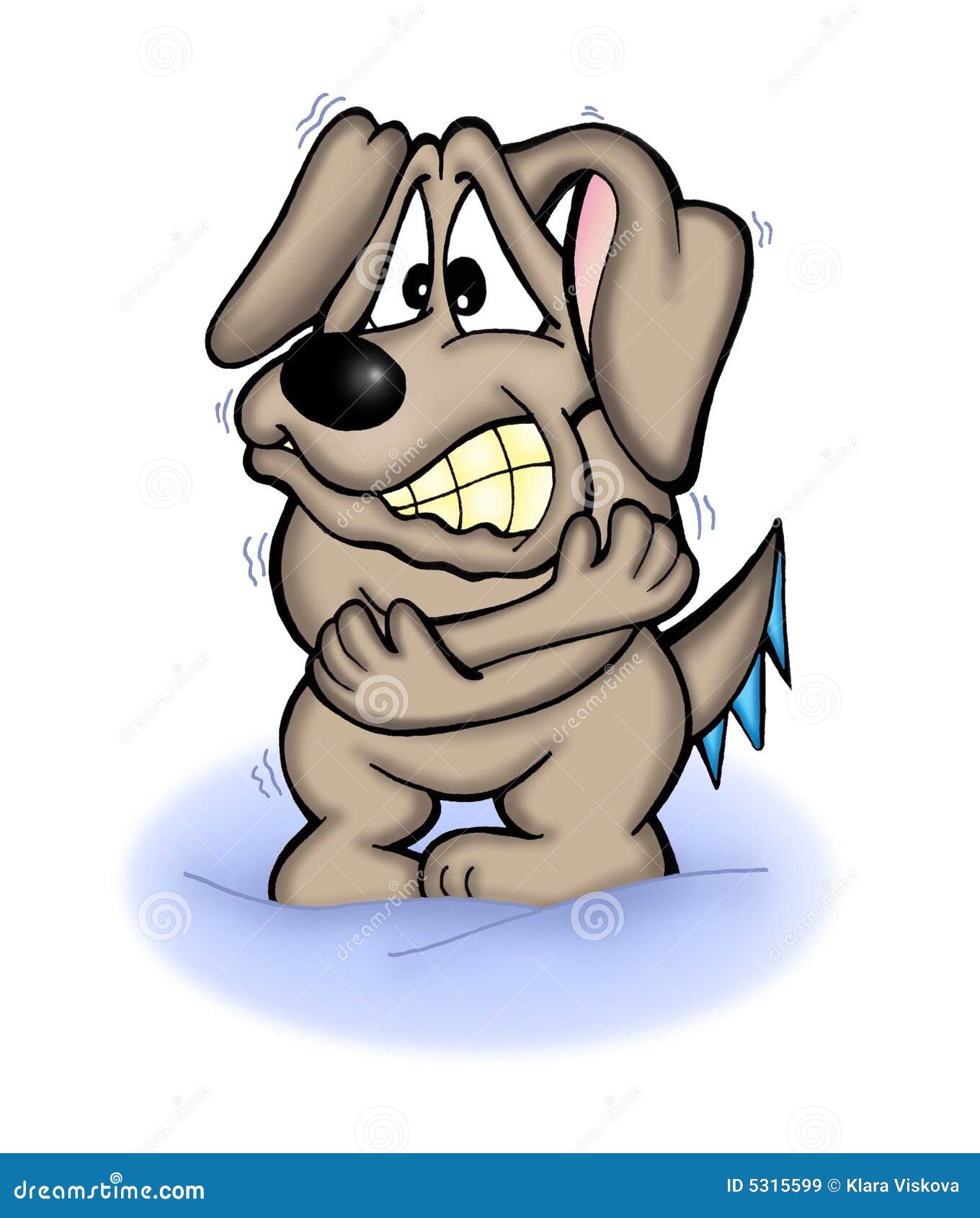 Einfrierender Hund stock abbildung. Illustration von eiszapfen - 5315599