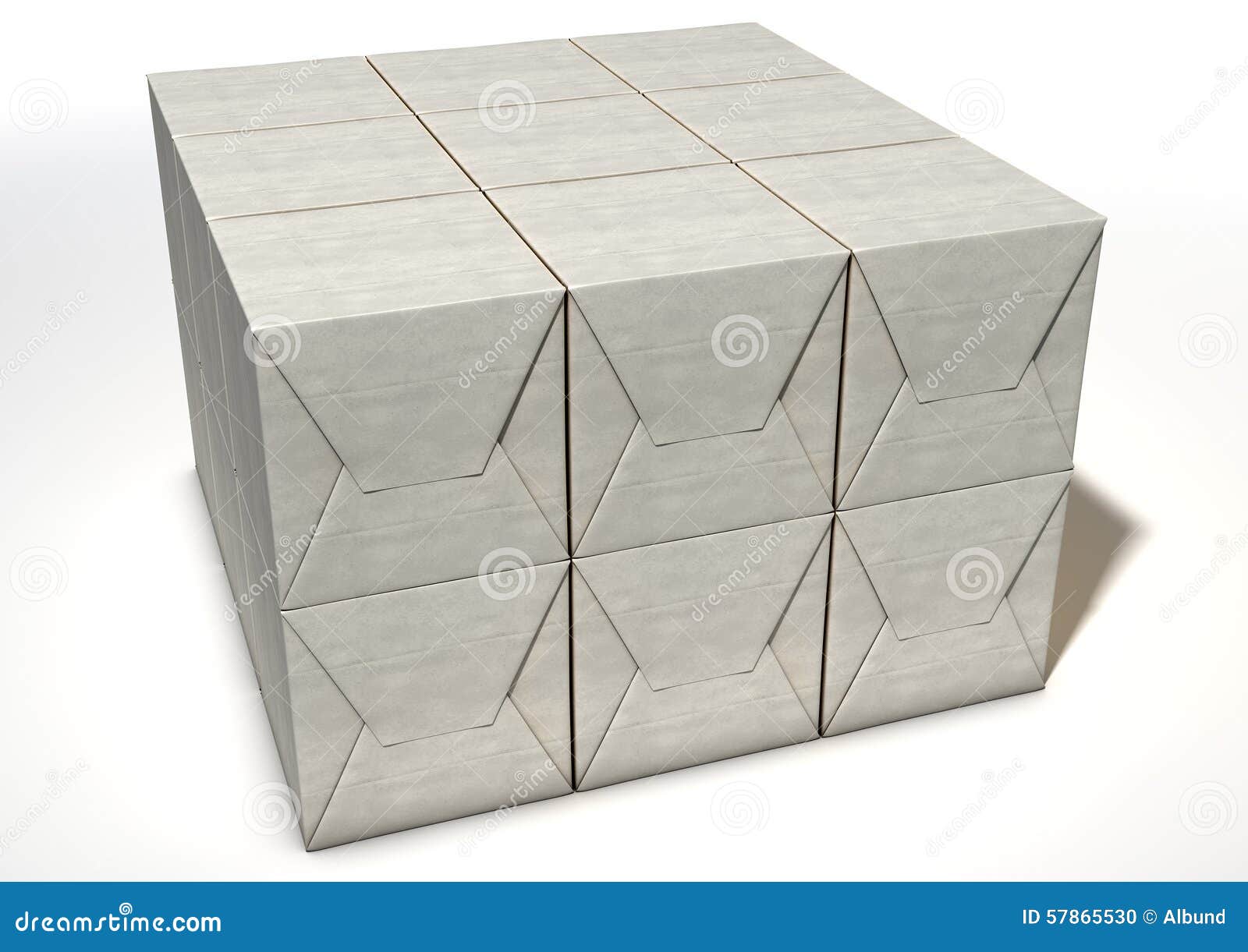 Eingewickelter Paket-Stapel Stockfoto - Bild von porto, post: 57865530