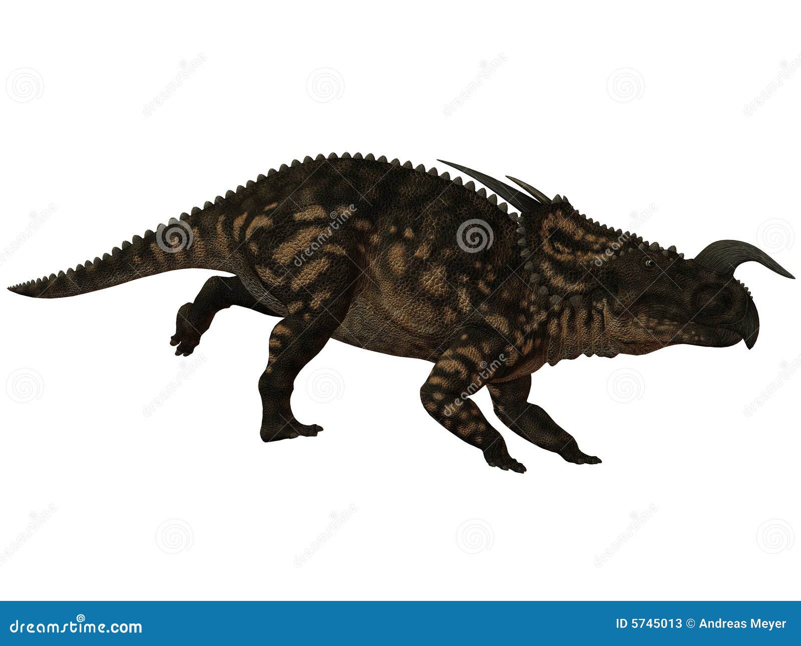 Einiosaurus-3D Dinosaur stock illustration. Illustration of cretaceous ...