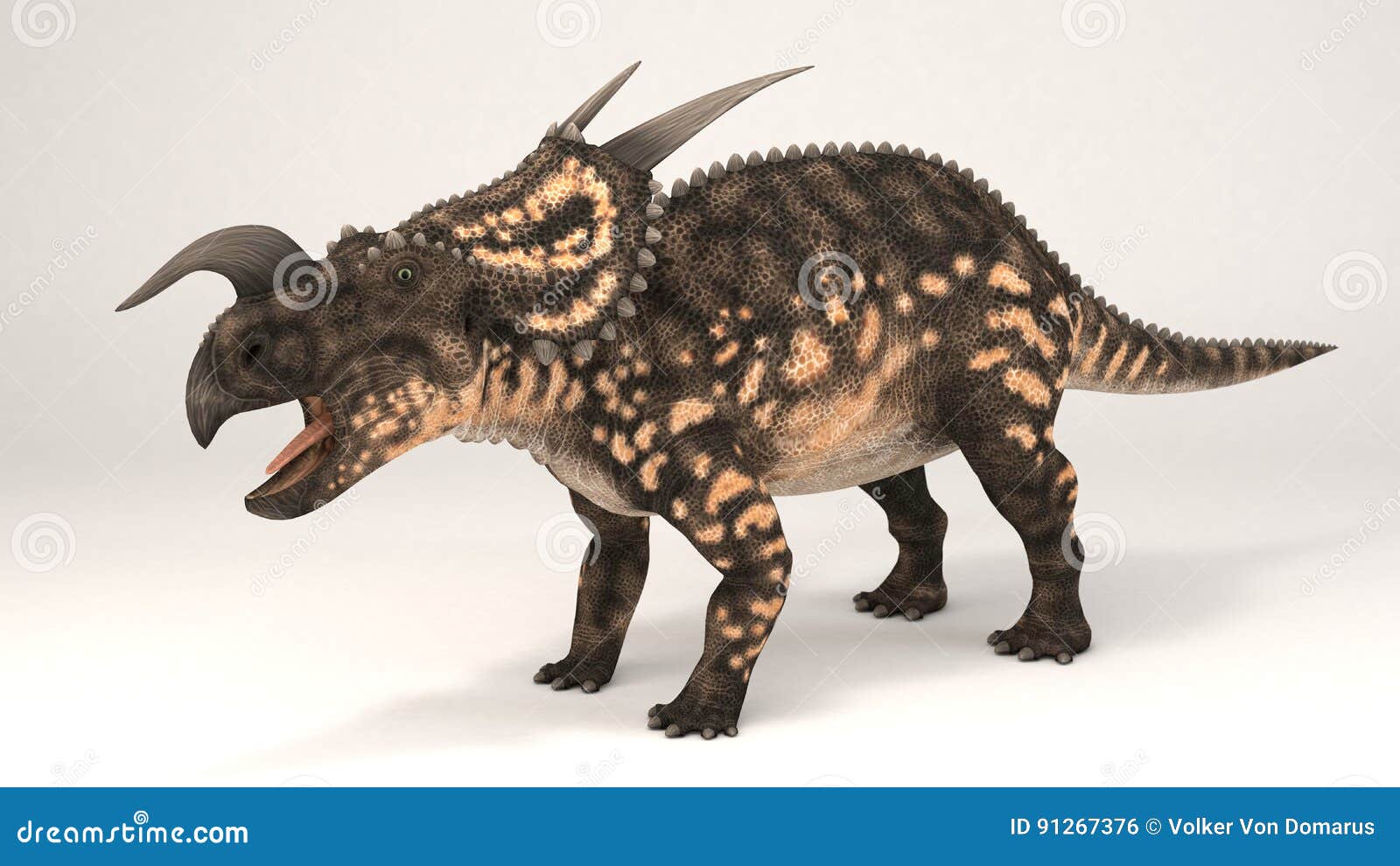 Einiosaurus-Dinosaur stock illustration. Illustration of evolution ...