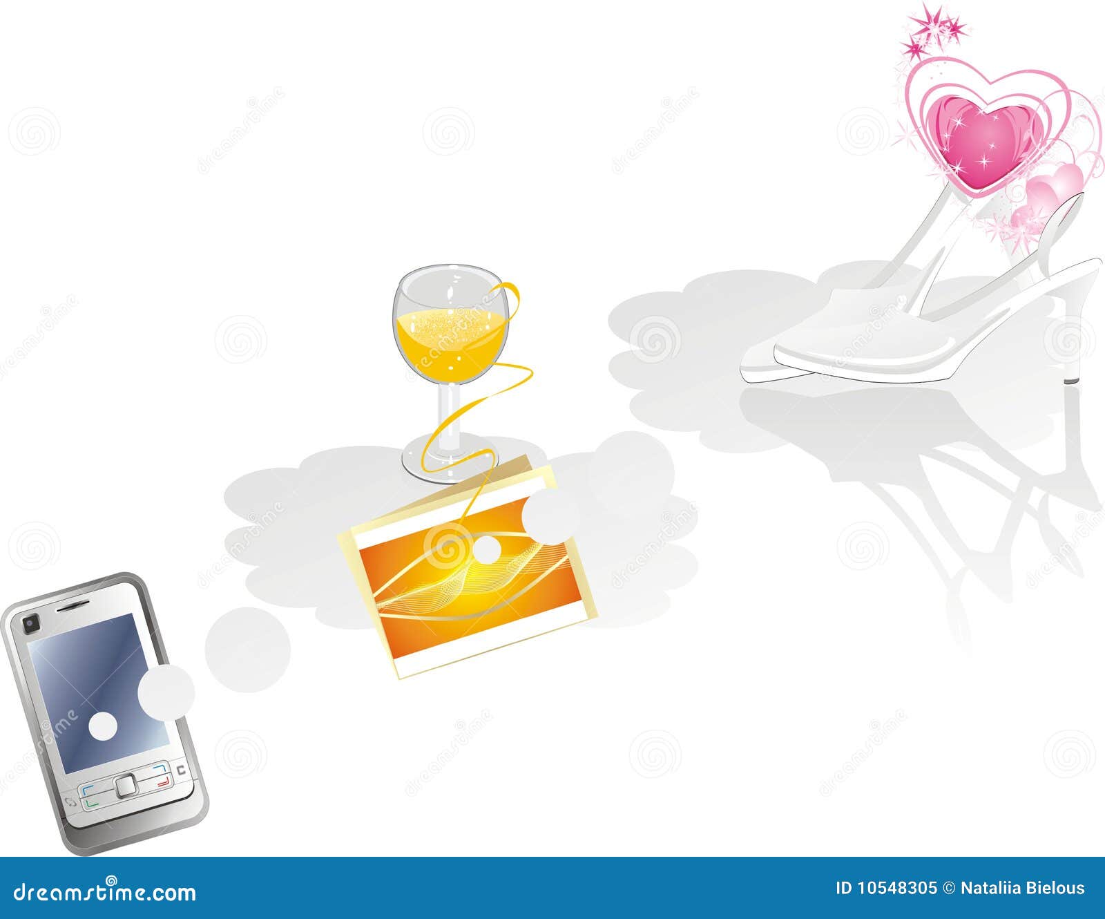 Einladung Auf Einer Romantischen Verabredung Vektor Abbildung ...