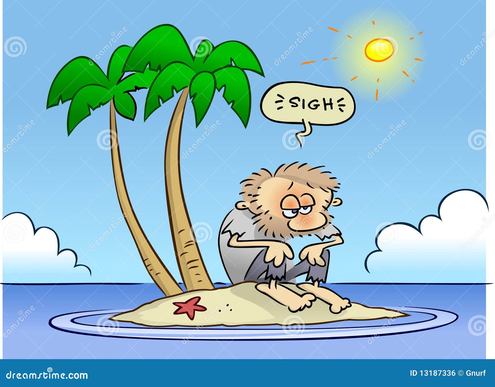 Einsame Insel stock abbildung. Illustration von ozean - 13187336