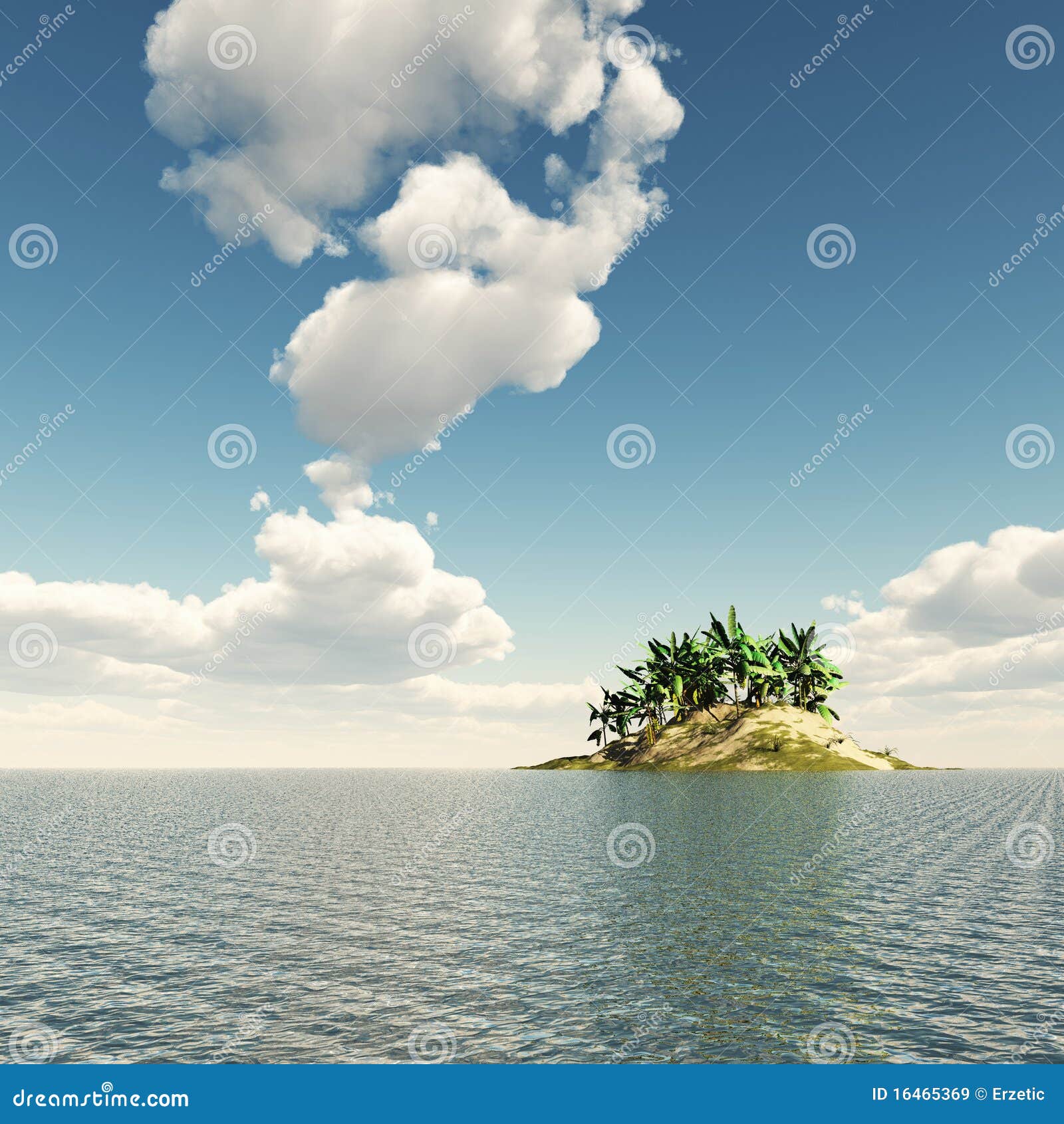 Einsame Insel stock abbildung. Illustration von meer - 16465369