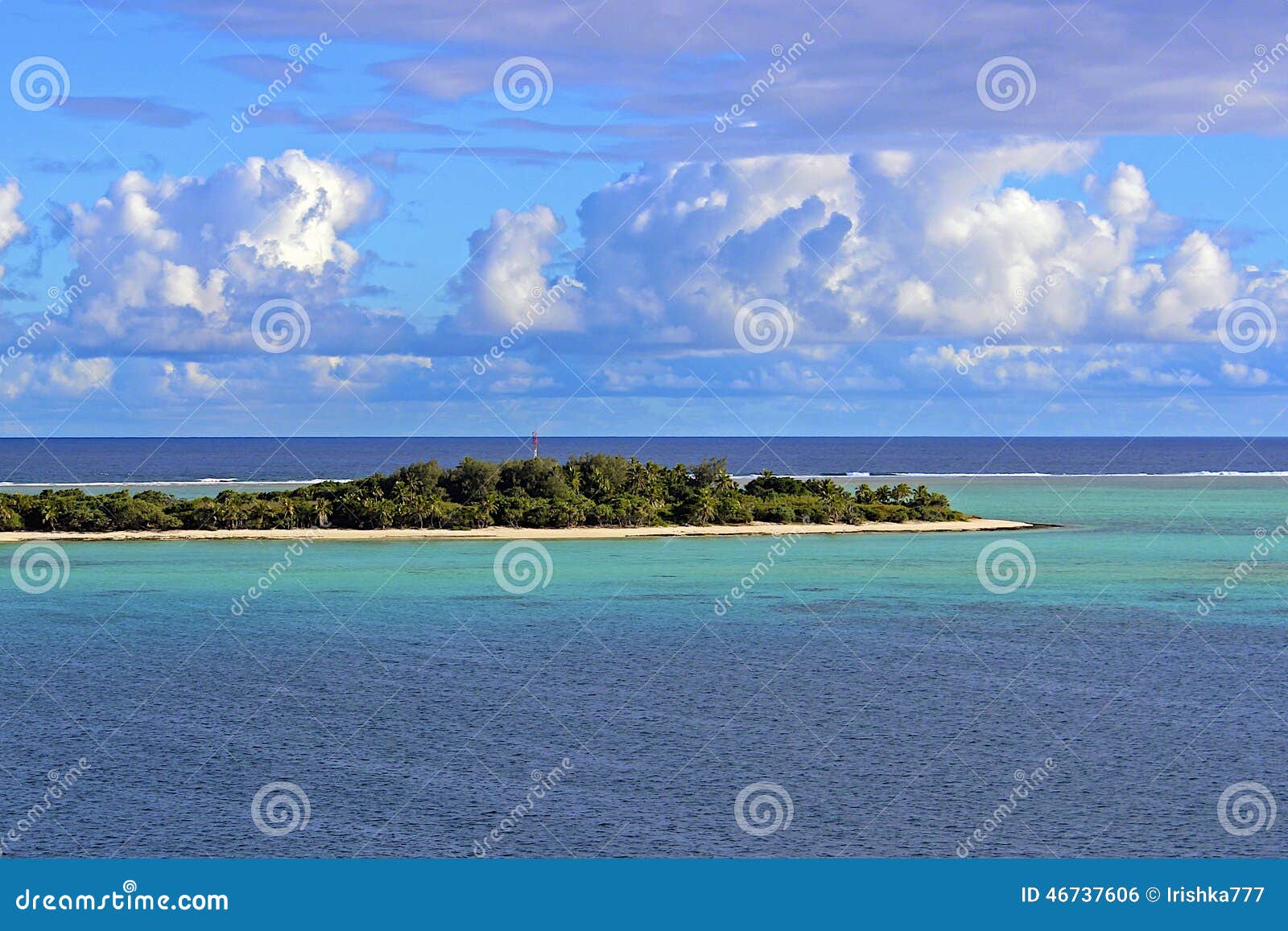Einsame Insel in South Pacific, Mikronesien Stockfoto - Bild von ...