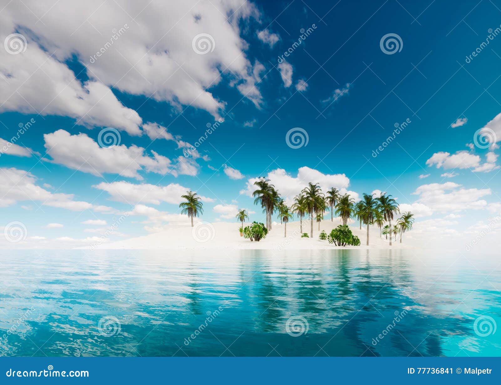 Einsame tropische Insel stock abbildung. Illustration von nachmittag ...