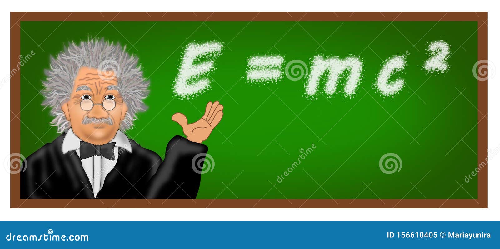 Sad Einstein Cartoon With Wild Hair And Famous Suit, Made With ...
