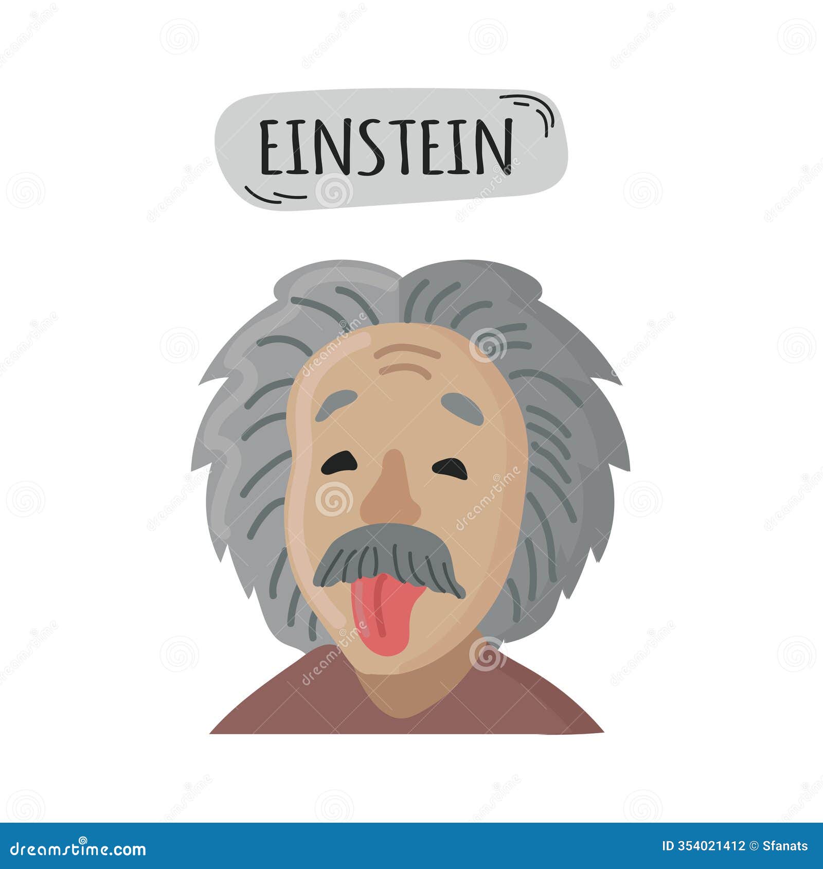 Einstein Icon Clipart Logotype Isolated Vector Illustration Stock ...