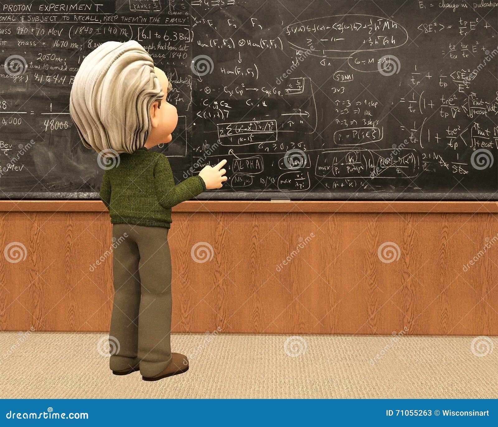 Einstein Scientist Cartoon Illustration Isolated | CartoonDealer.com ...
