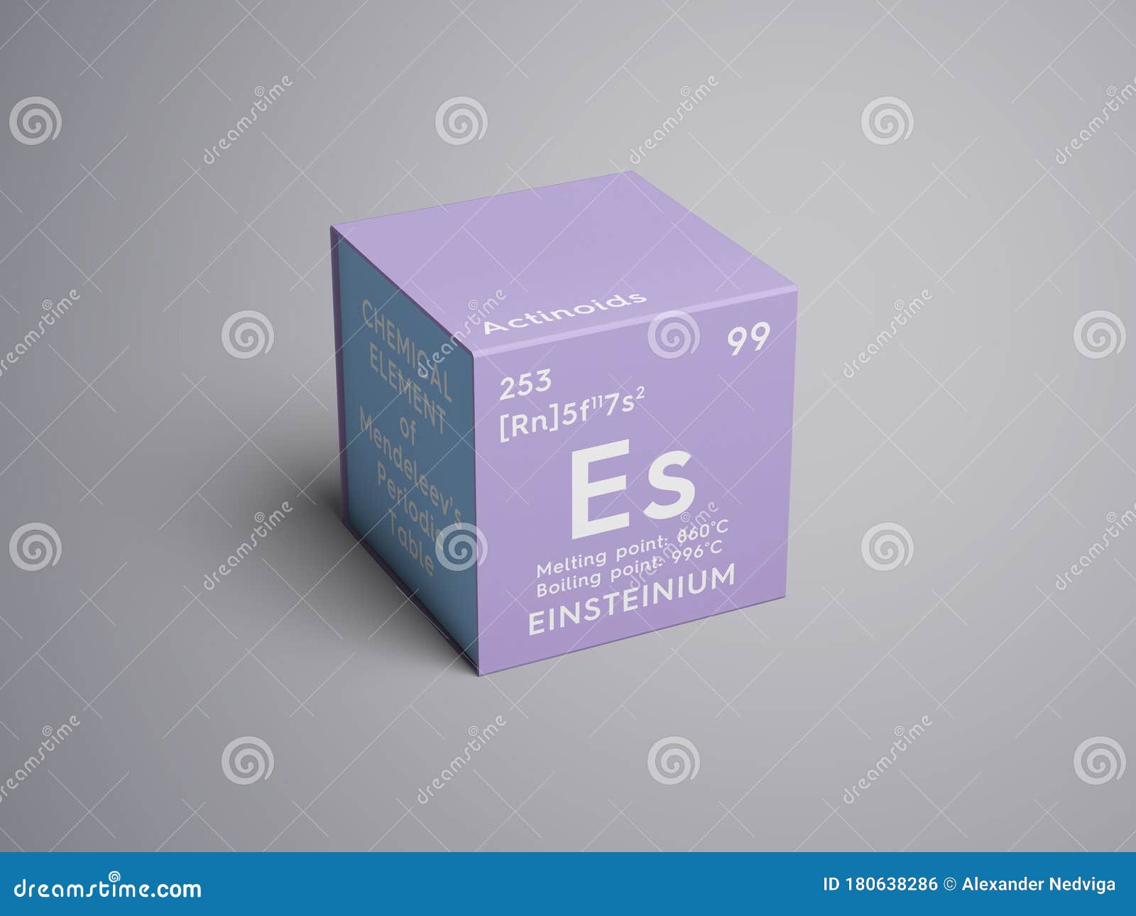 Einsteinium On Periodic Table Of The Elements, With Element Symbol Es ...