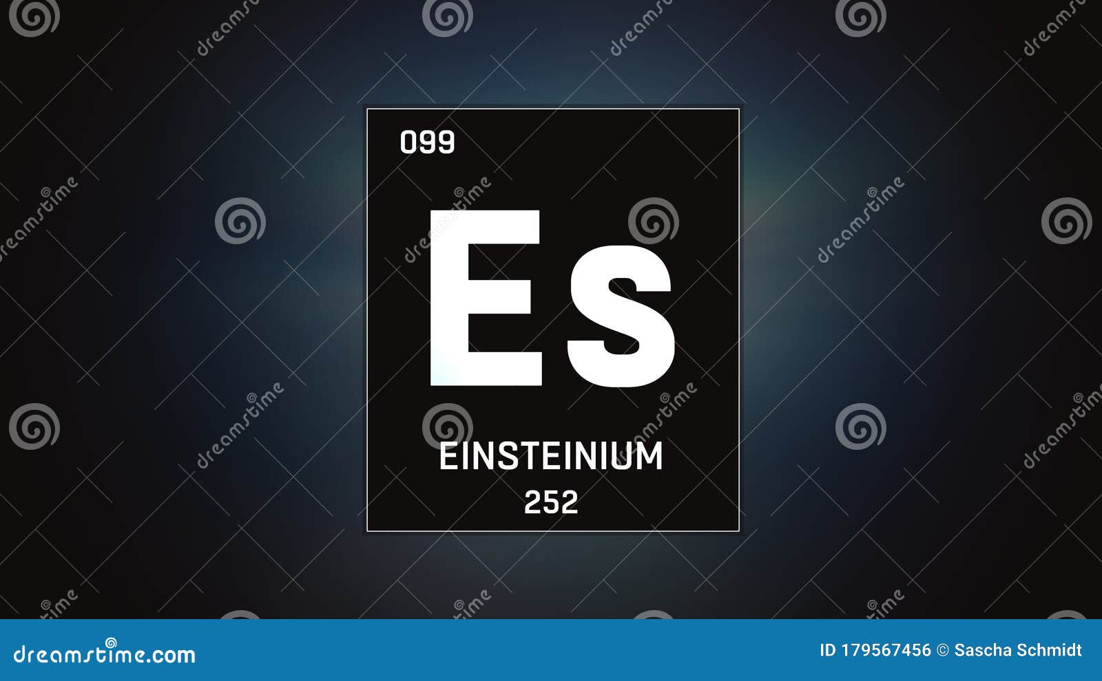 Einsteinium On Periodic Table Of The Elements, With Element Symbol Es ...