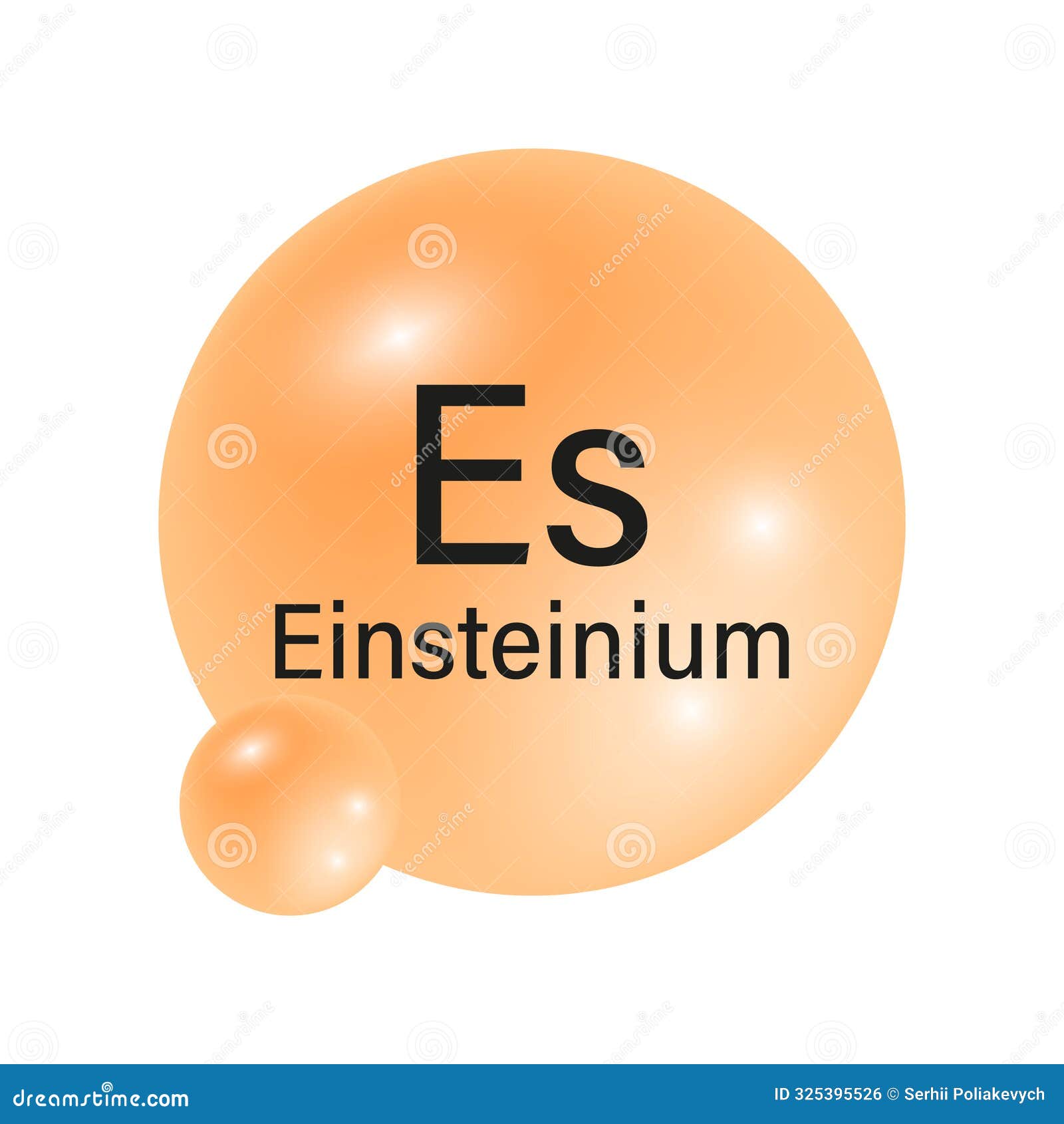 Einsteinium Es, Element Symbol From Periodic Table Series Stock ...