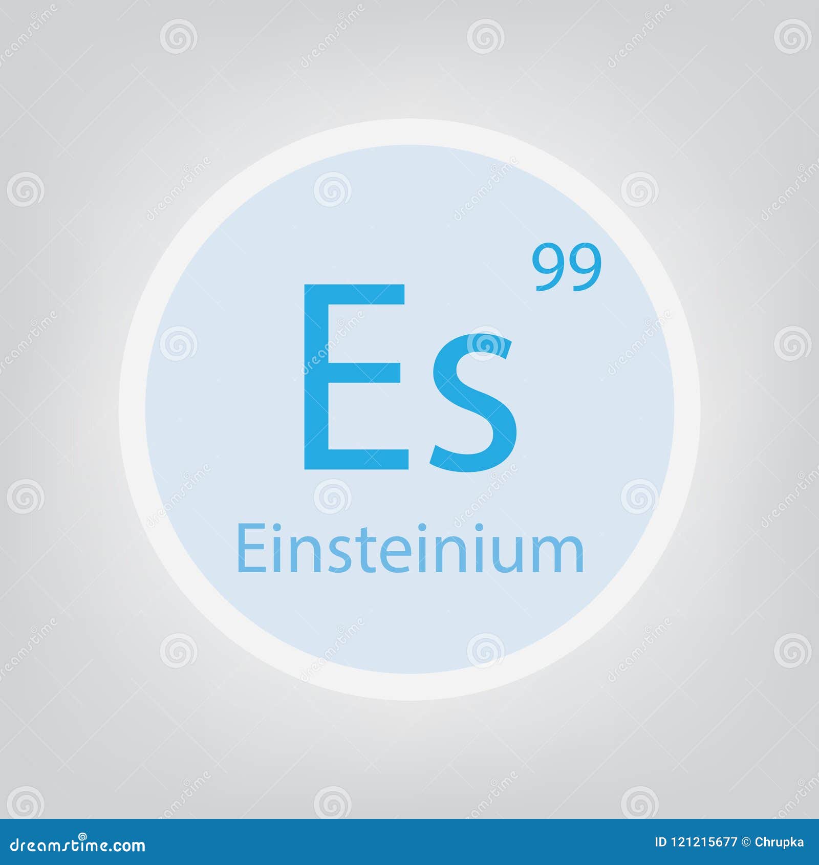 Einsteinium Es Chemical Element Icon Stock Vector - Illustration of ...
