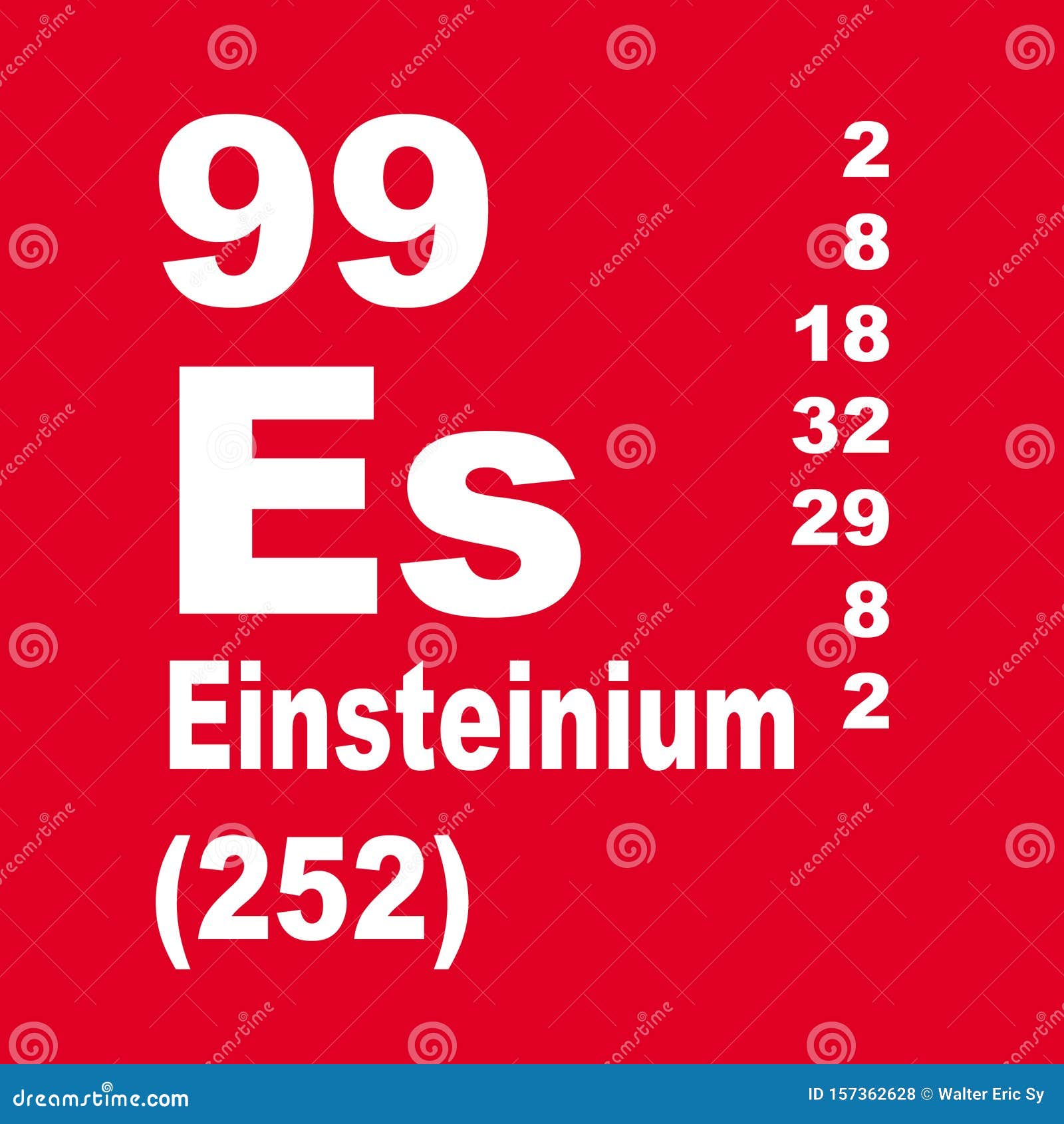 Einsteinium Periodic Table Of Elements Royalty-Free Stock Image ...