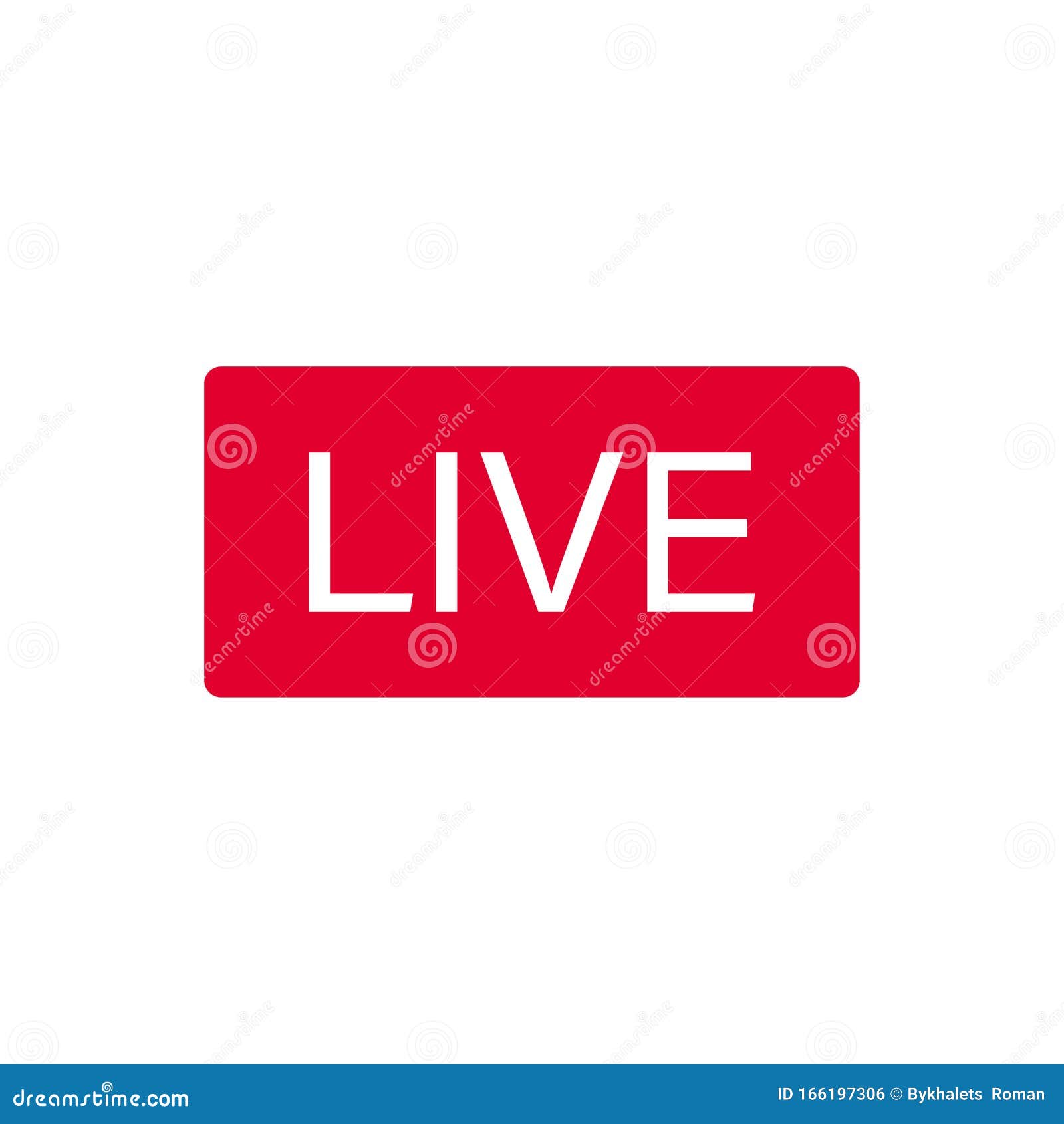 Einzelzeichen Des Live-Streams Streaming-Emblem Online-Streambanner ...