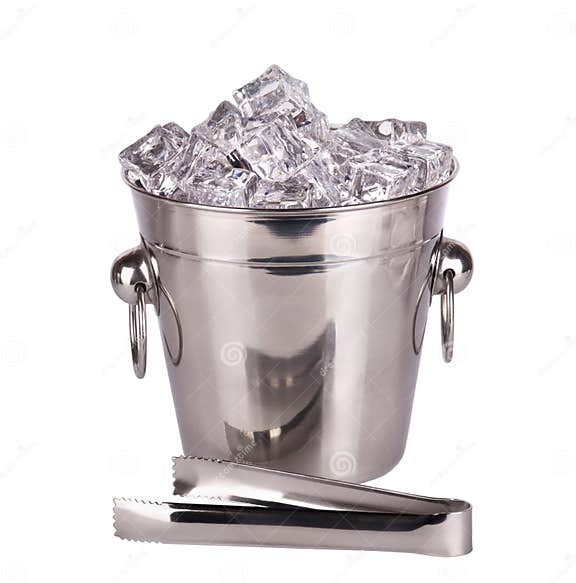 Eiseimer mit Eiszangen stockbild. Bild von feiern, luxus - 28137623
