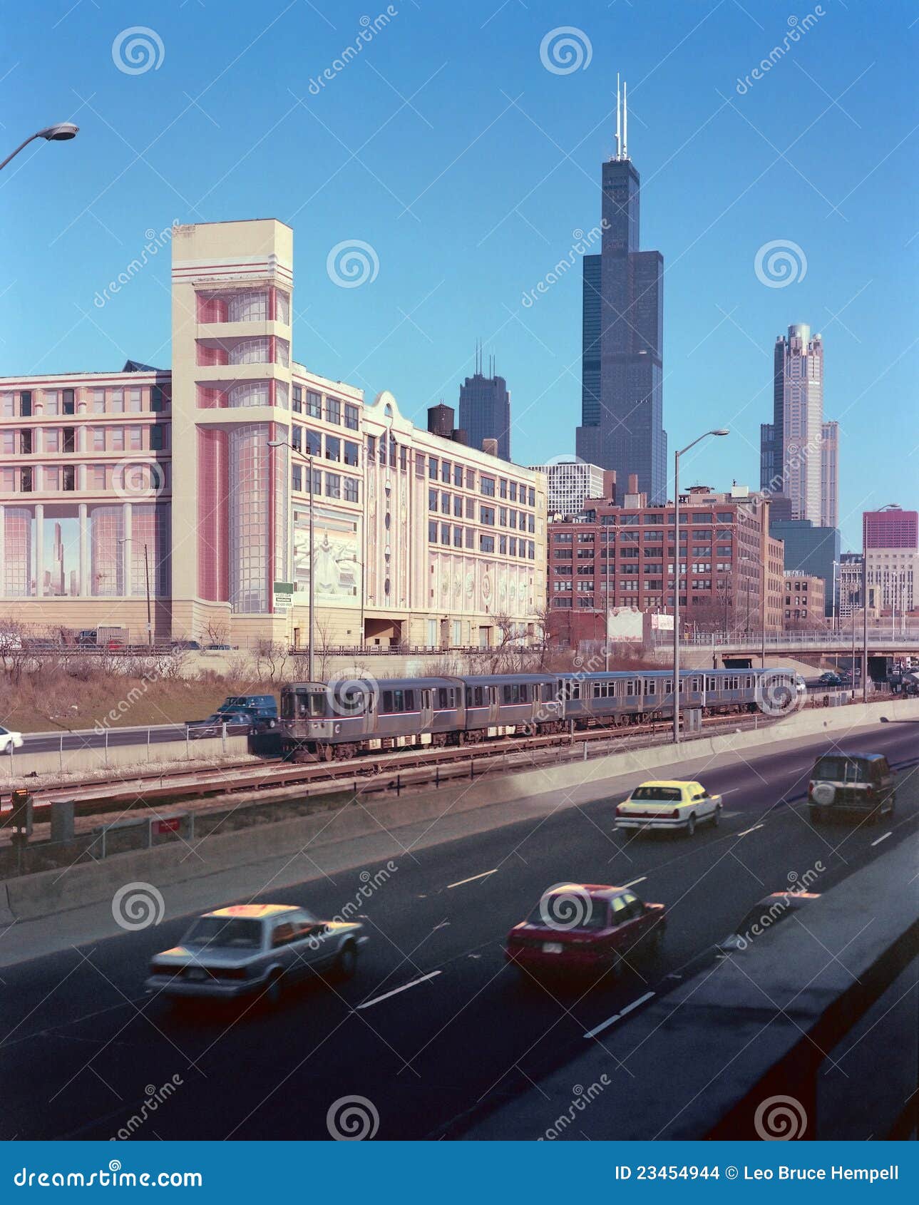 The Eisenhower Expressway Chicago Illinois USA Stock Photo - Image of ...