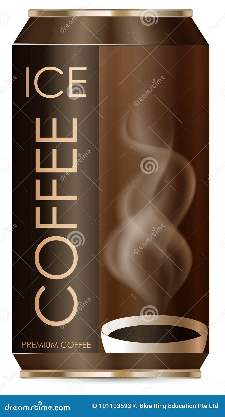 Eiskaffee in Der Aluminiumdose Vektor Abbildung - Illustration von ...