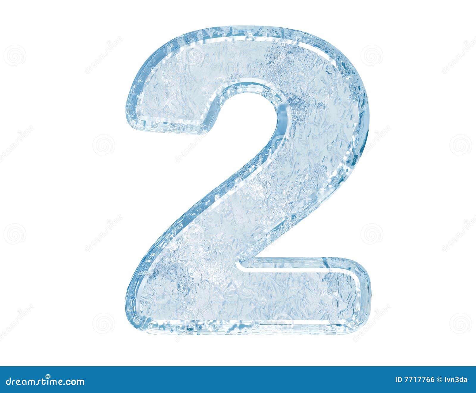 Eisschrifttyp. Nummer zwei stock abbildung. Illustration von druck ...