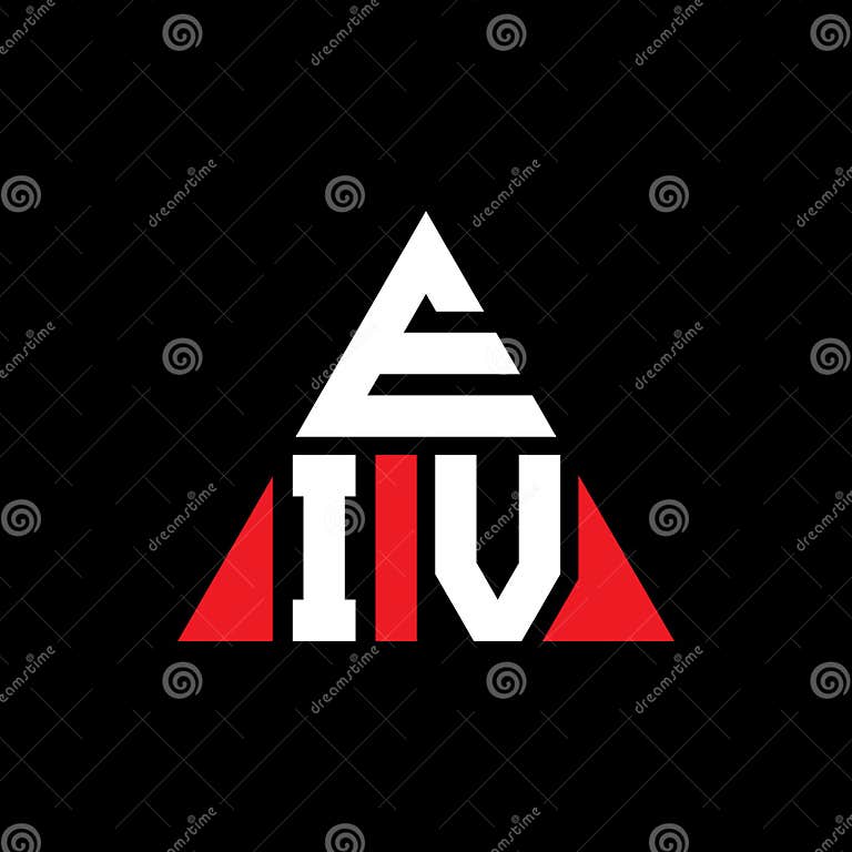 EIV Triangle Letter Logo Design with Triangle Shape. EIV Triangle Logo ...
