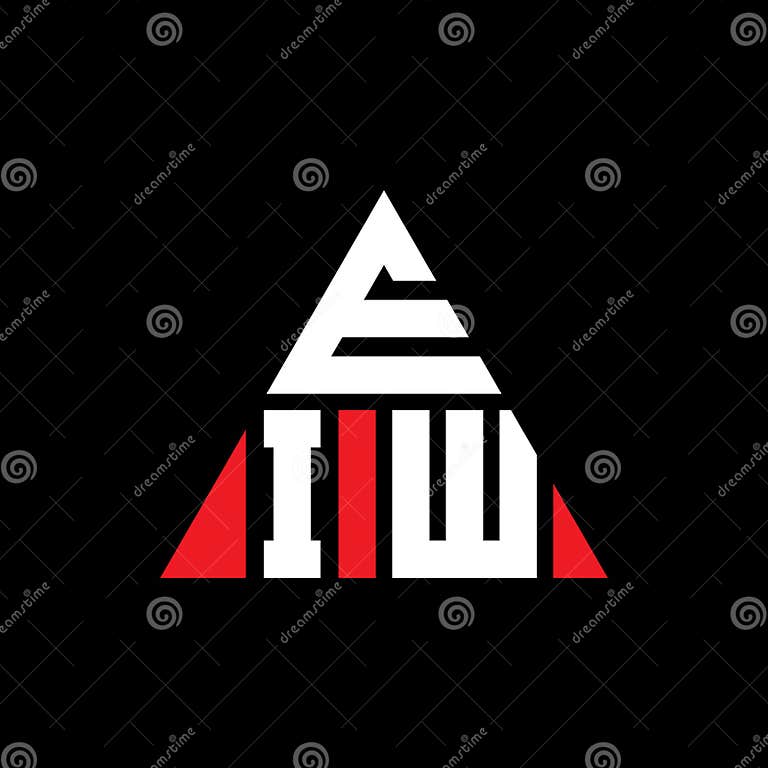 EIW Triangle Letter Logo Design with Triangle Shape. EIW Triangle Logo ...