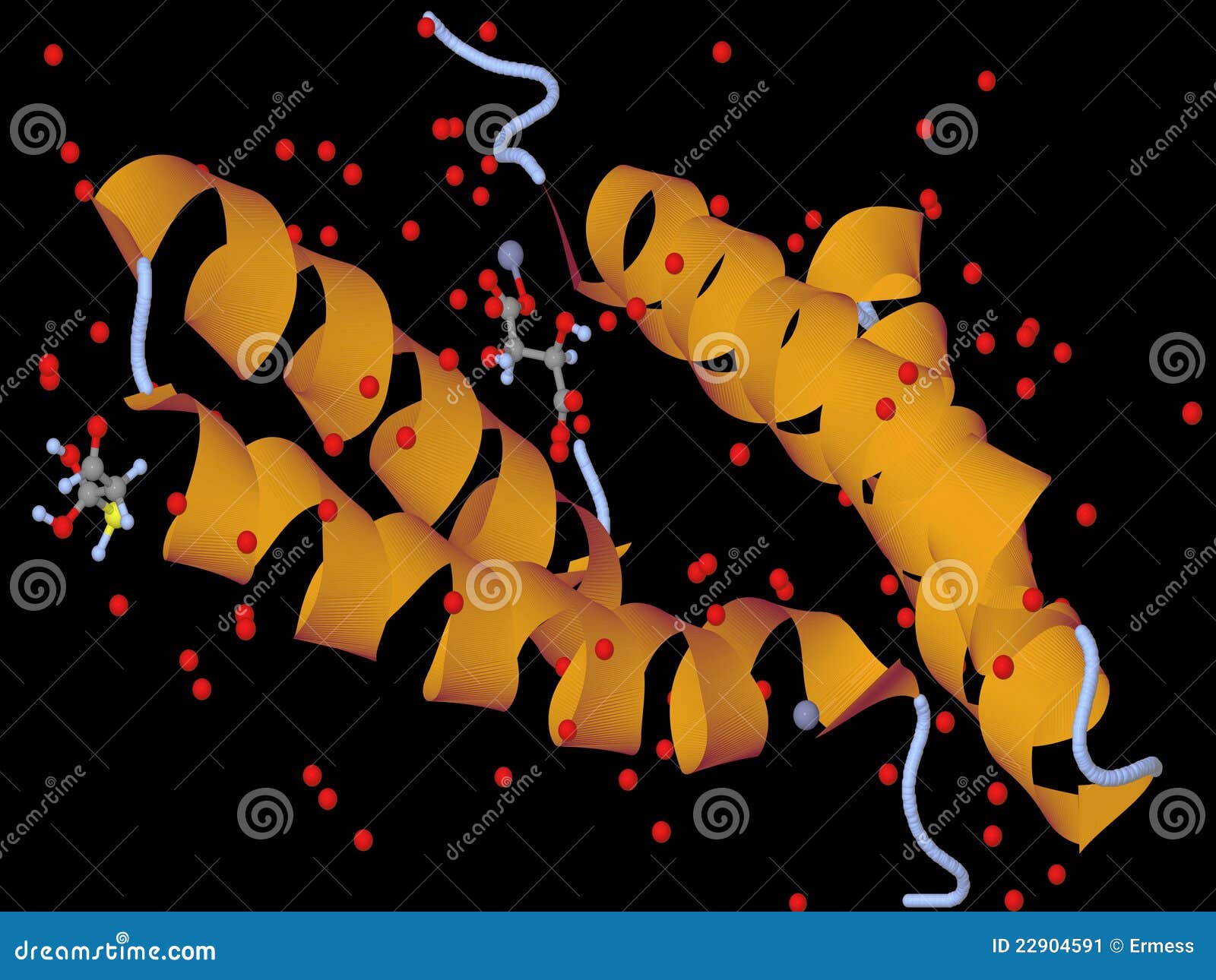 Eiwit structuur stock illustratie. Illustration of chemicus - 22904591