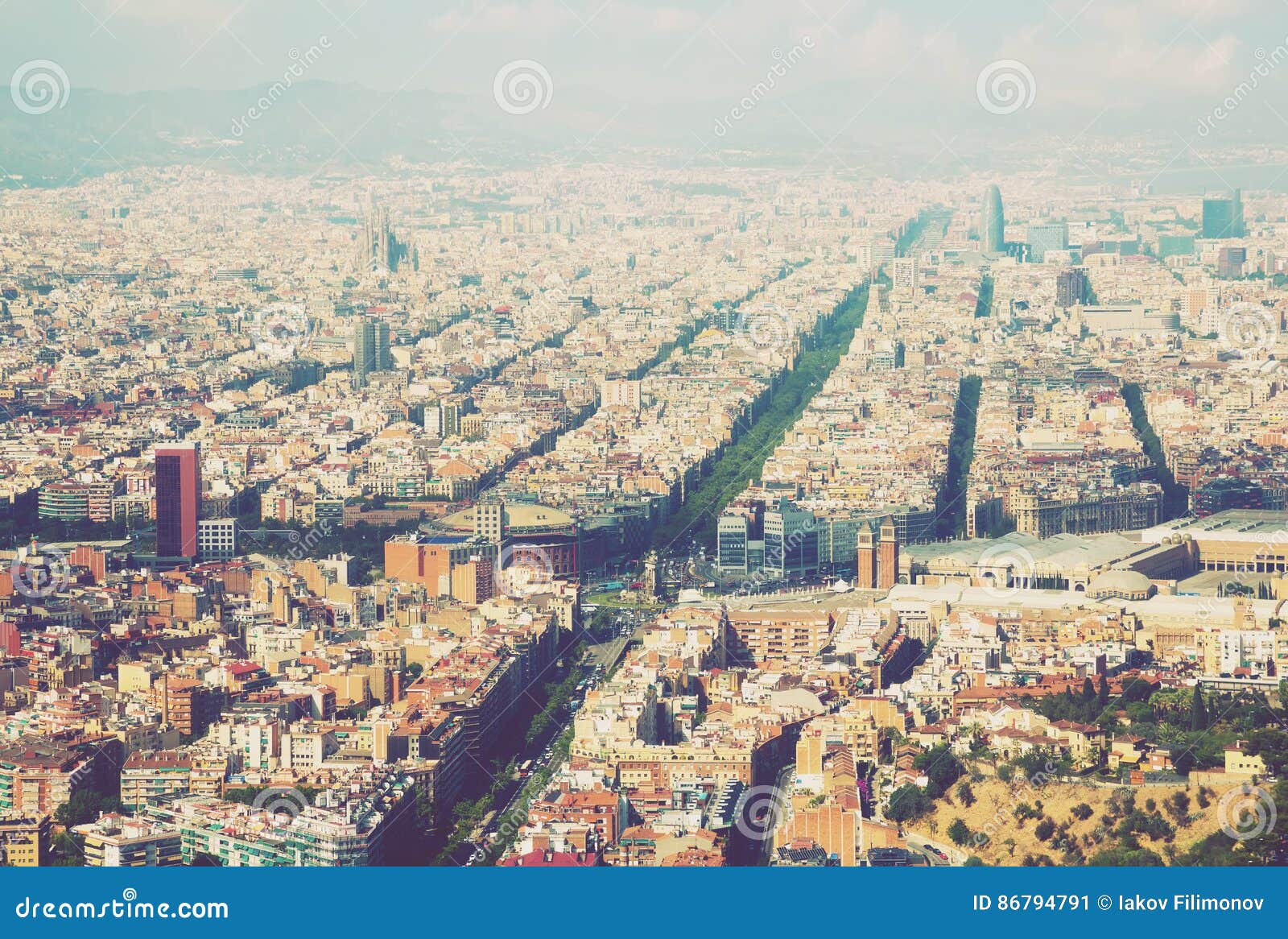 The Eixample District of Barcelona in Spain Stock Image - Image of ...
