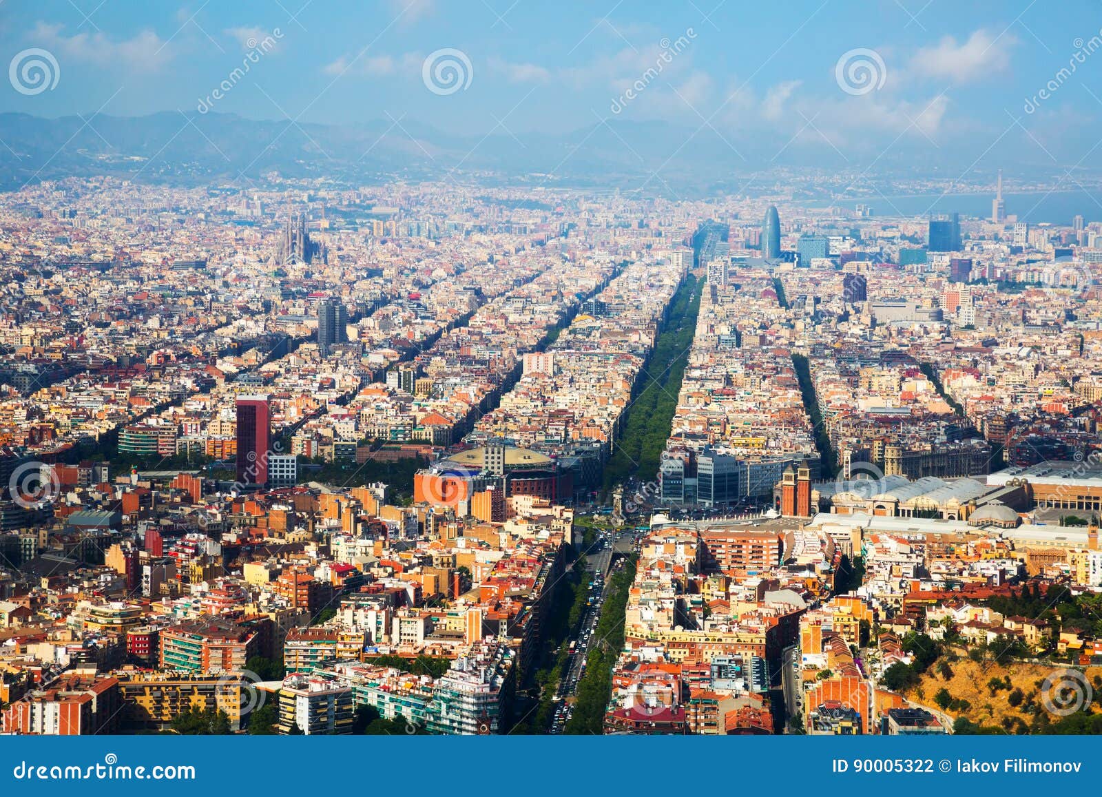 The Eixample District of Barcelona in Spain Stock Photo - Image of ...