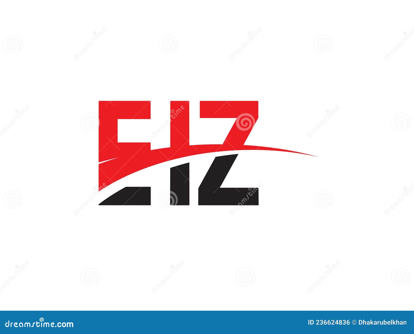 EIZ Letter Initial Logo Design Vector Illustration Stock Vector ...