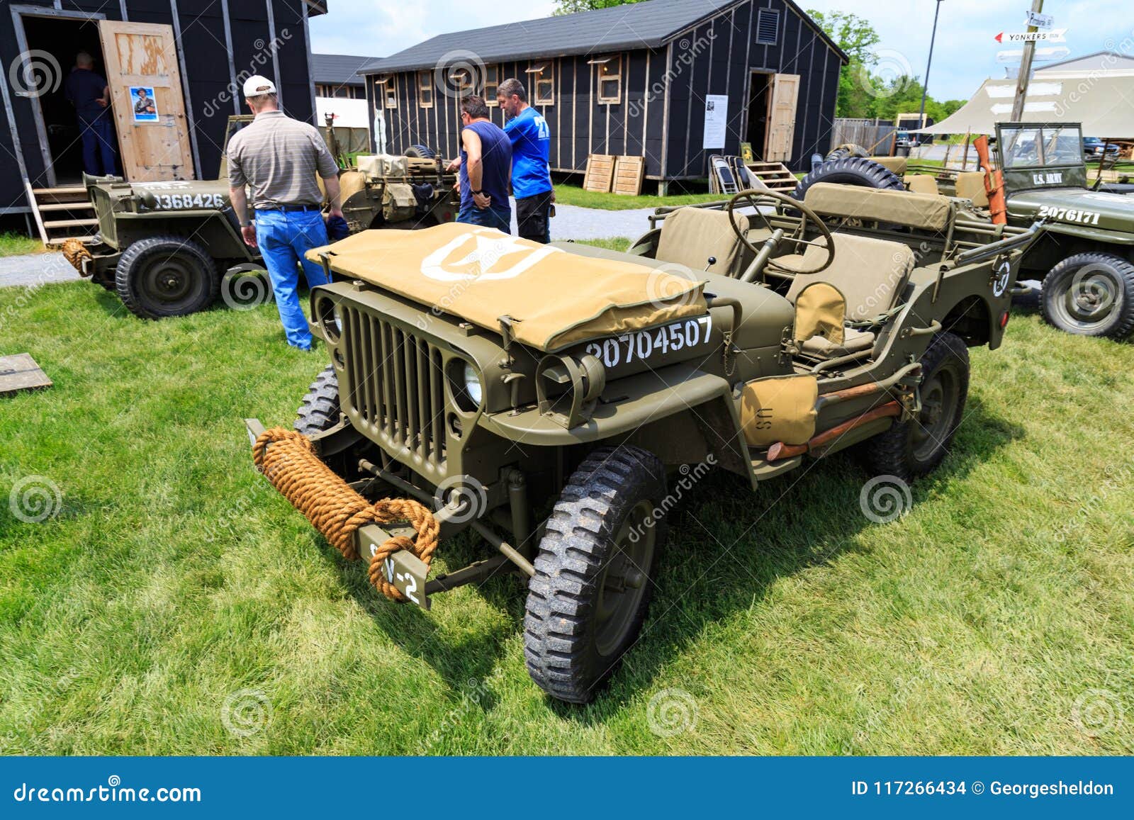 Ejército Jeep Display De Los E.E.U.U. WWII Imagen de archivo editorial ...